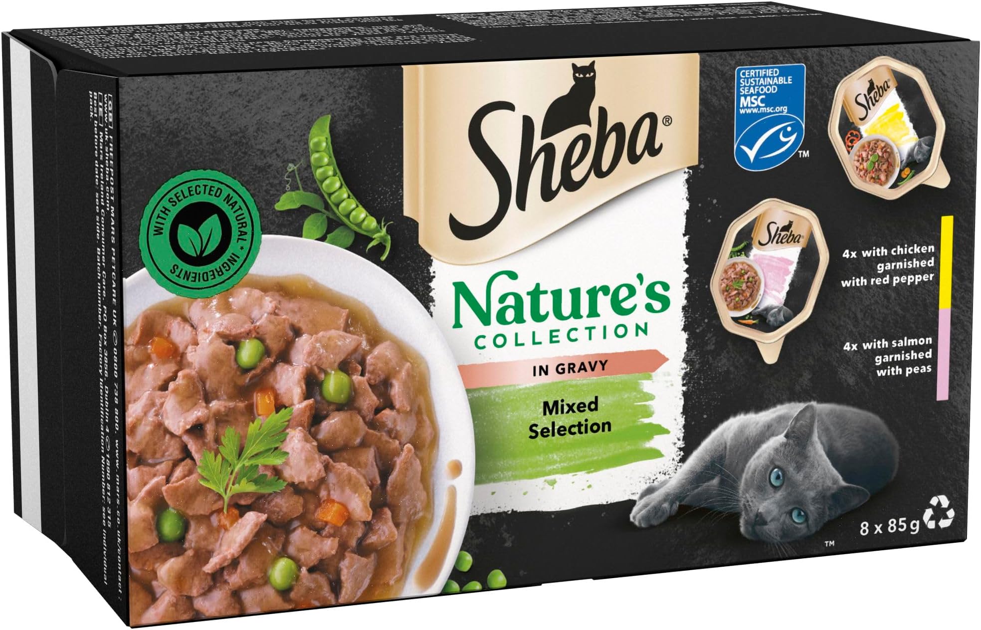 Sheba 80 x 85g Adult Cat Food Pouches Select Slices Fish Collection In ...