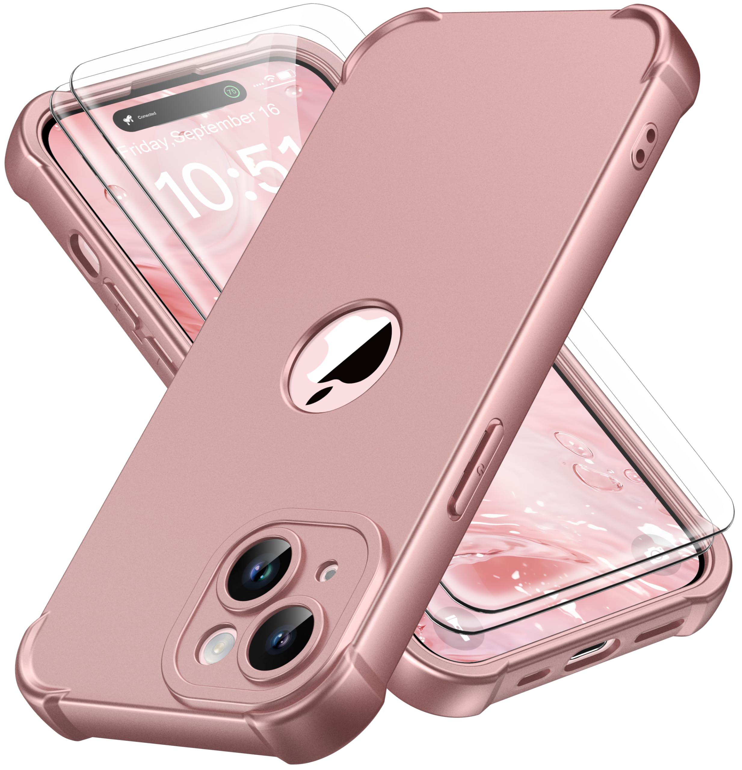 Amazon.com: ORETECH for iPhone 15 Case, with [2 x Screen Protectors ...