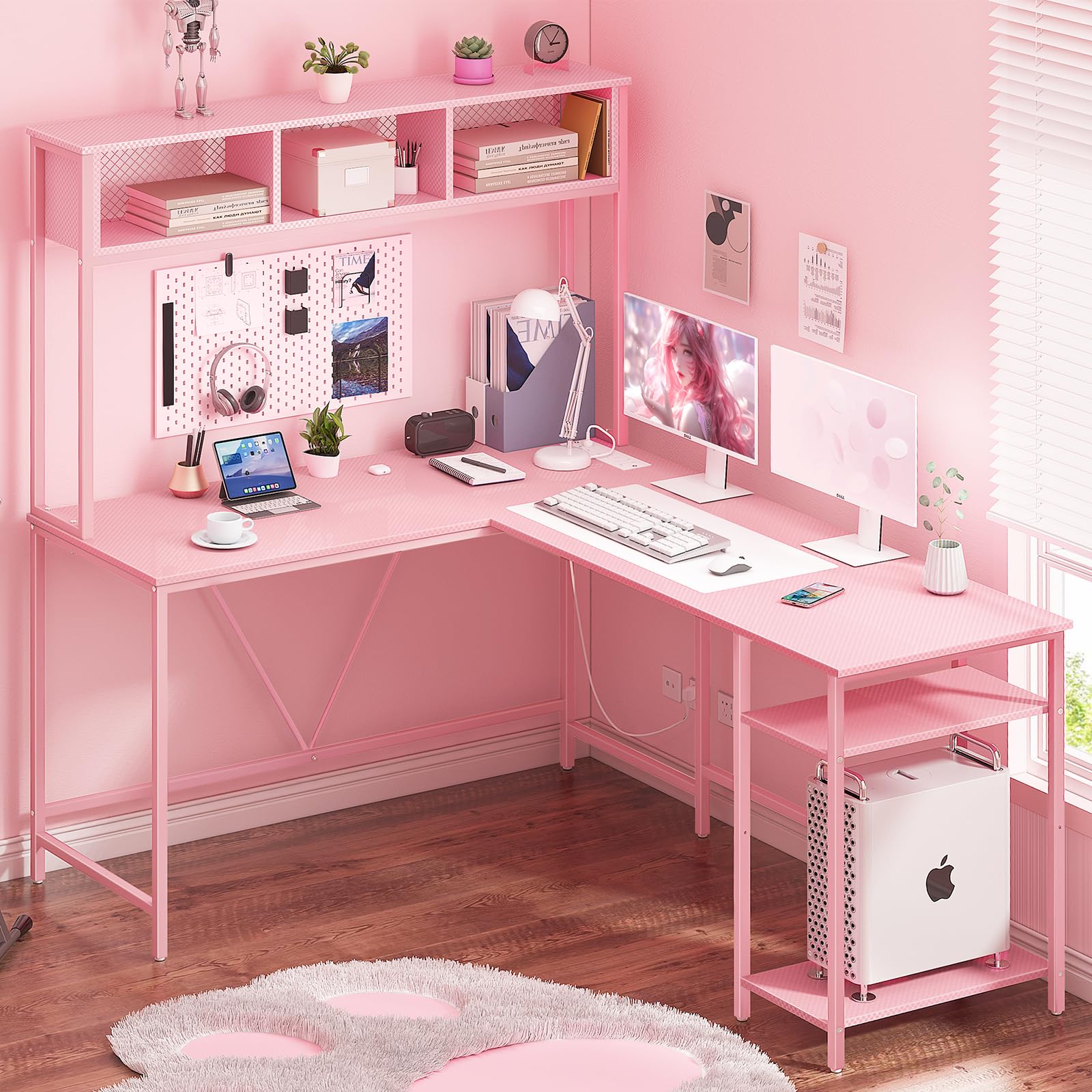 Snapklik.com : Yoobure L Shaped Desk Gaming Desk
