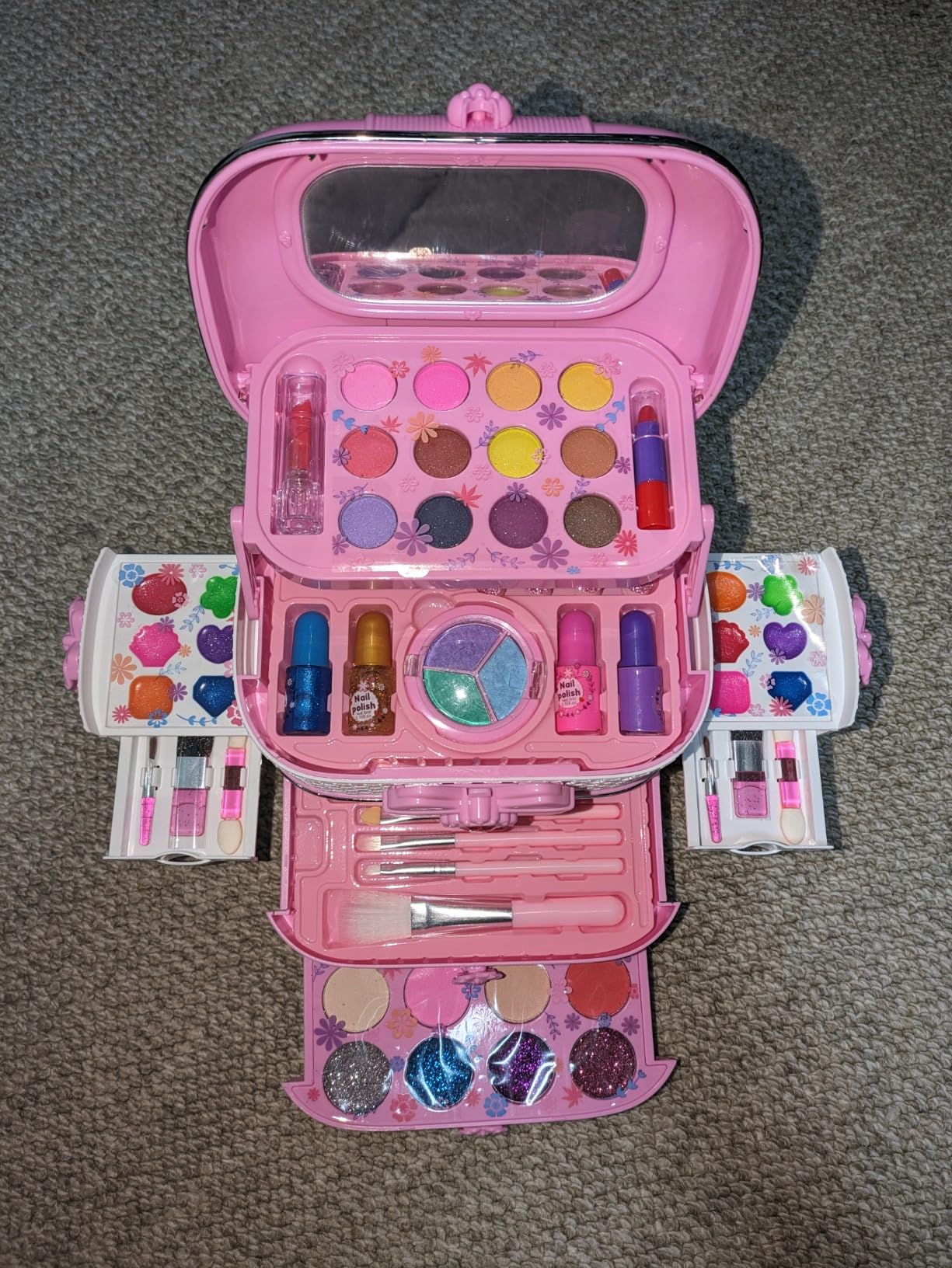 Amazon | Kabeila メイクセット おもちゃ 女の子 化粧セット 子供 キッズメイクアップ 小学生 コスメセット 子供用 メイク お化粧 メイクアップ 化粧品 玩具 プリンセス ...