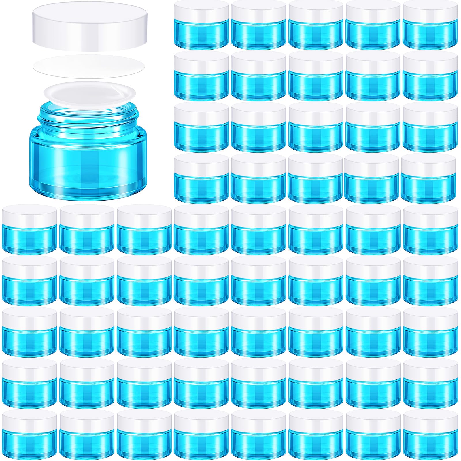 Amazon.com: Domensi 60 Pcs 1oz Glass Jars with Lids Bulk Salve Tins ...