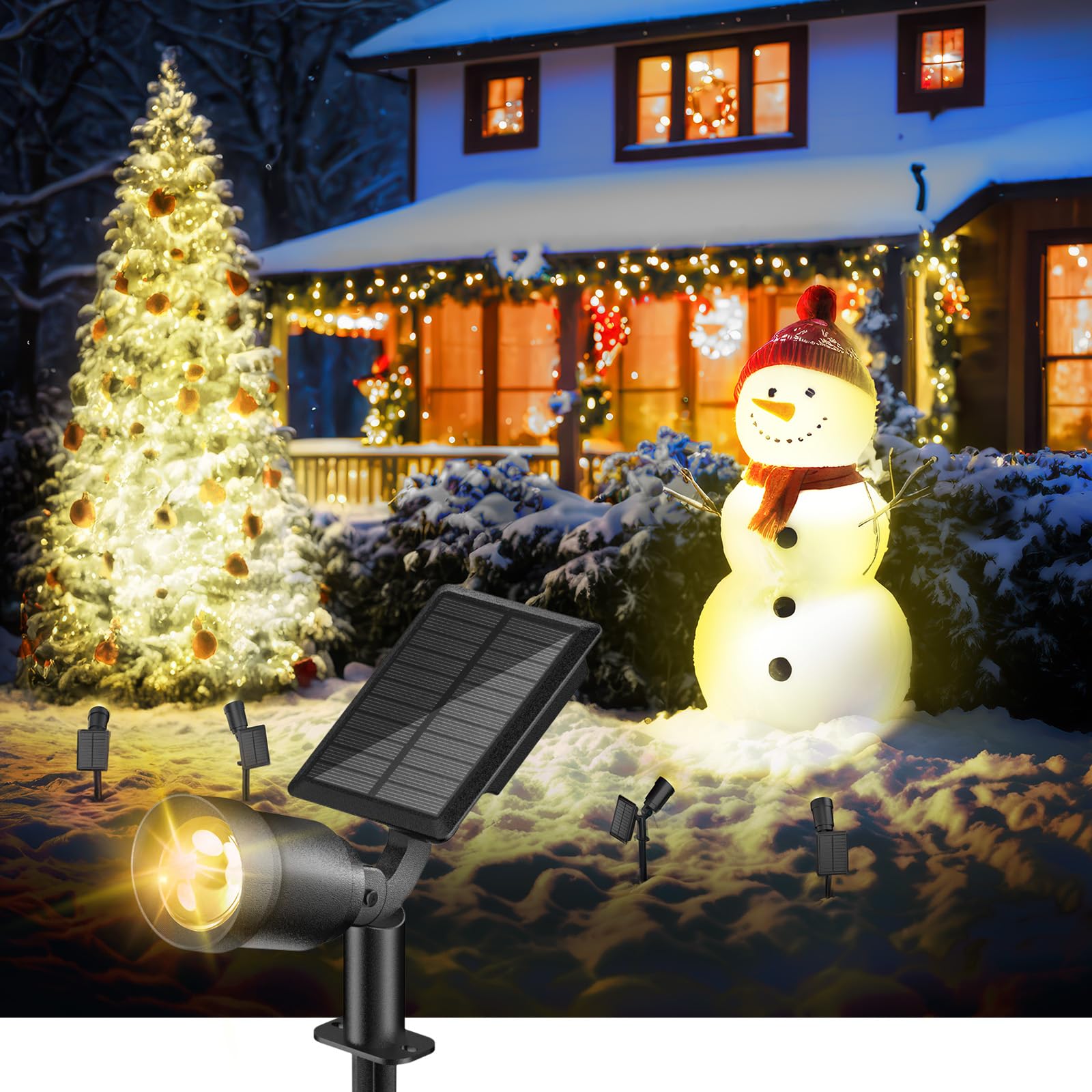 FabStyl Solar Spot Lights Outdoor, Solar Landscape Lights Flag Pole ...