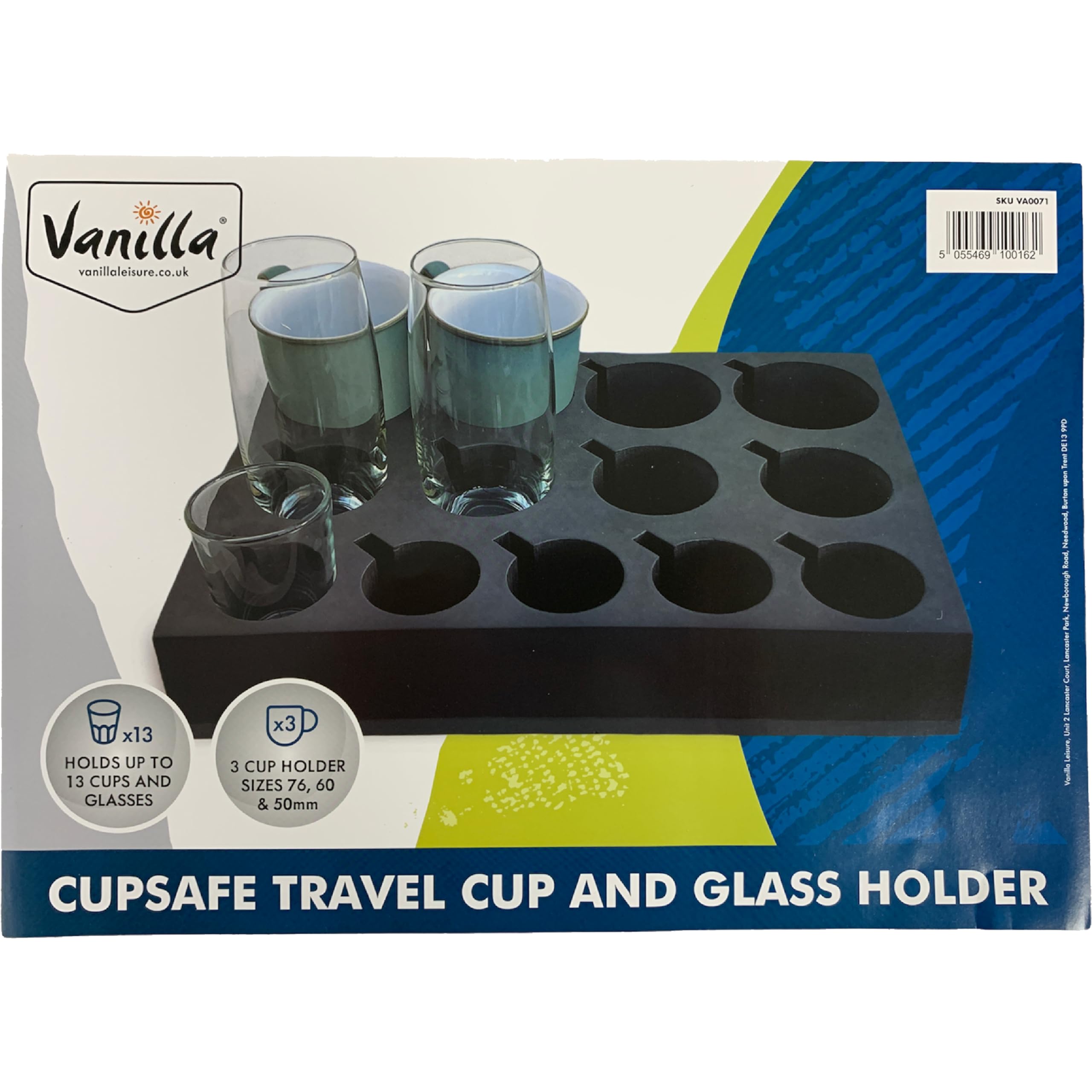 Vanilla Leisure Camping Caravan & Motorhome Cup & Glass Holder - Holds ...