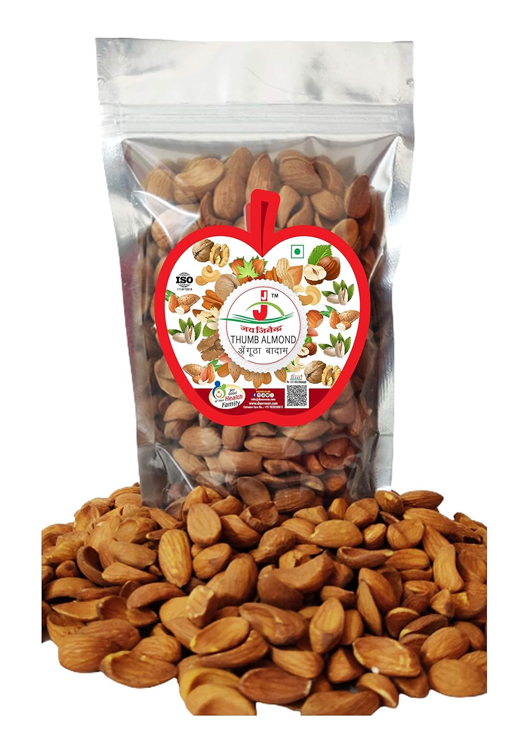 Jai Jinendra Dry Fruits Angutha Thumb Mamra Almonds Badam Momra Giri ...
