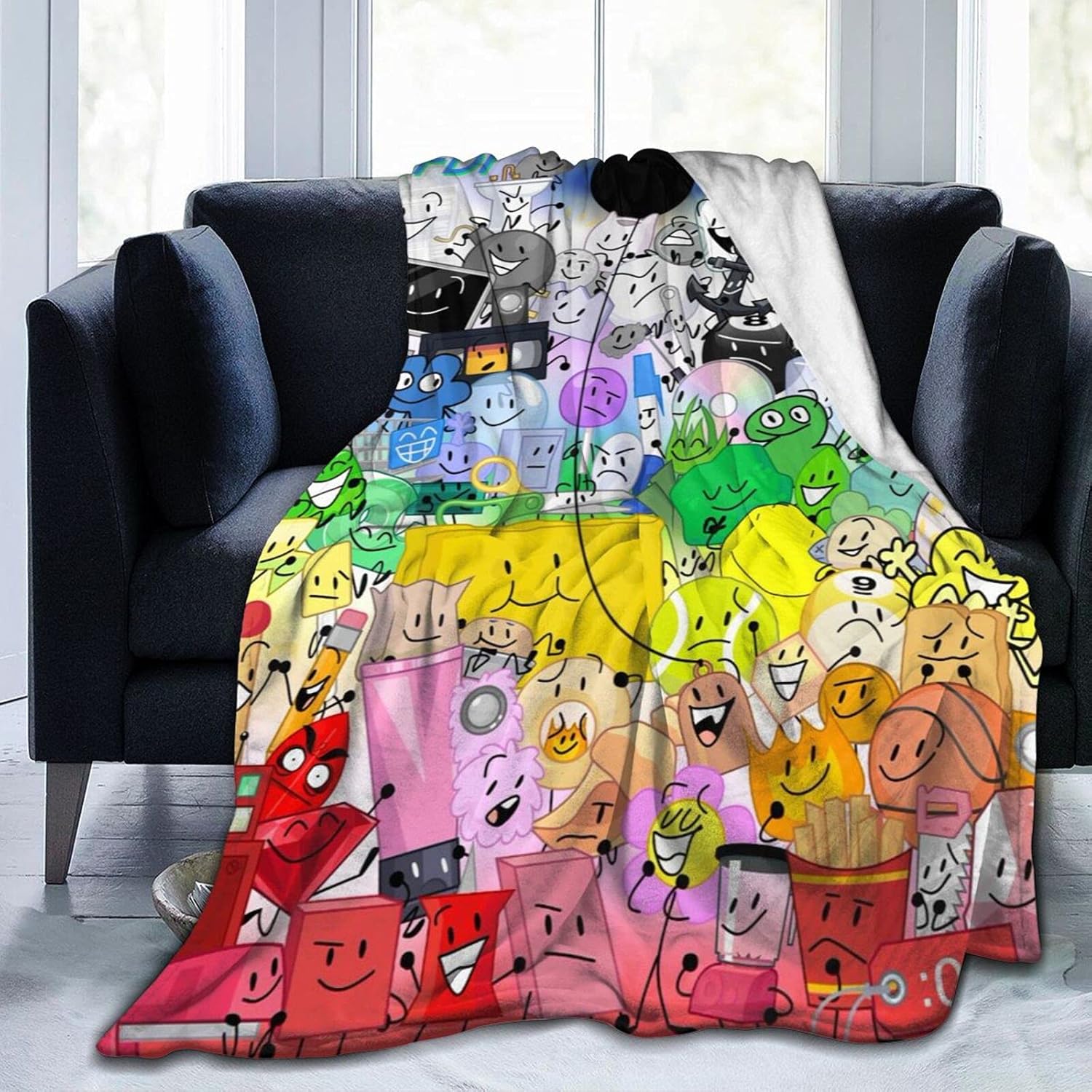 Battle for Bfdi Blanket Warm Plush Cozy Soft Blankets for Chair/Bed ...