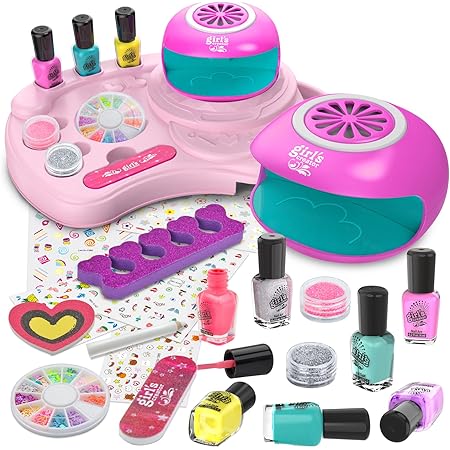 Amazon.com : Amagoing Nail Polish Kit for Girl Ages 6-12, Kids Nail Art ...