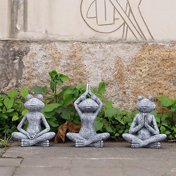 Meditating Yago Frog Table Desk Sculpture,Zen Buddha Frogs Statue ...