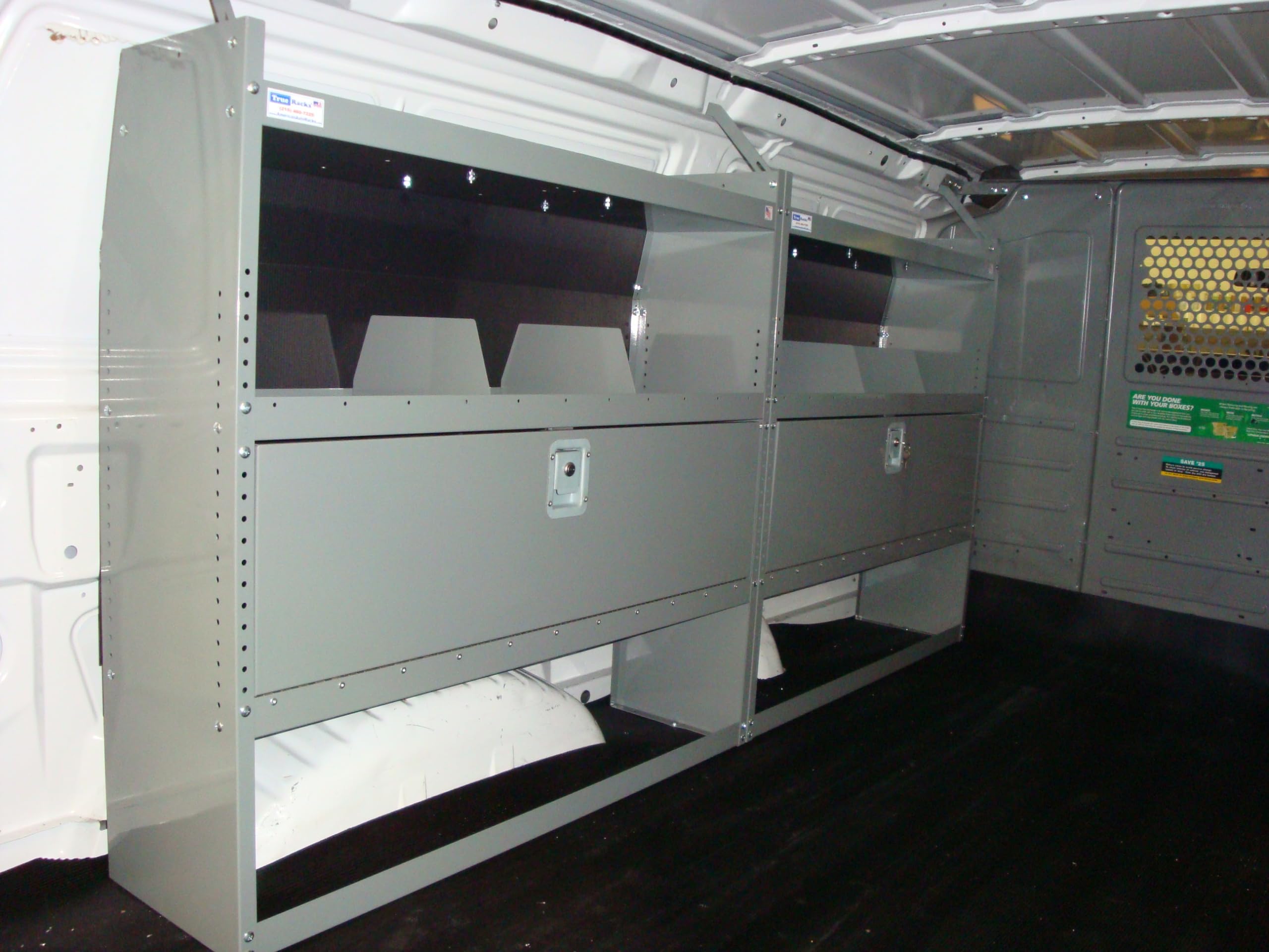 Amazon.com: True Racks Van Shelving Package Set of 2 Shelves with Doors ...