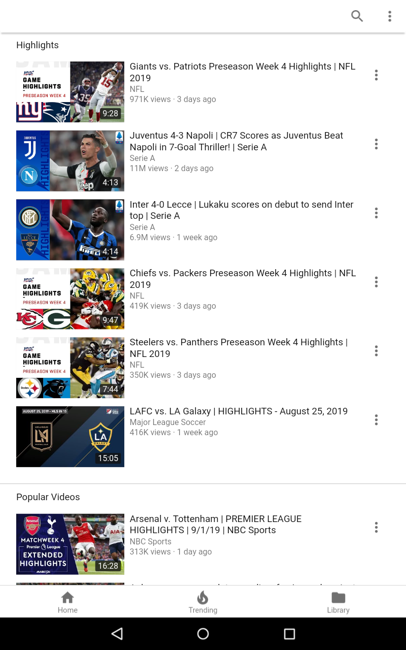Sports For YouTube - App on Amazon Appstore