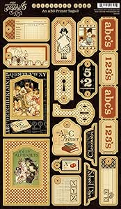 Amazon.com: Graphic 45 - An ABC Primer Collection - Die Cut Chipboard ...