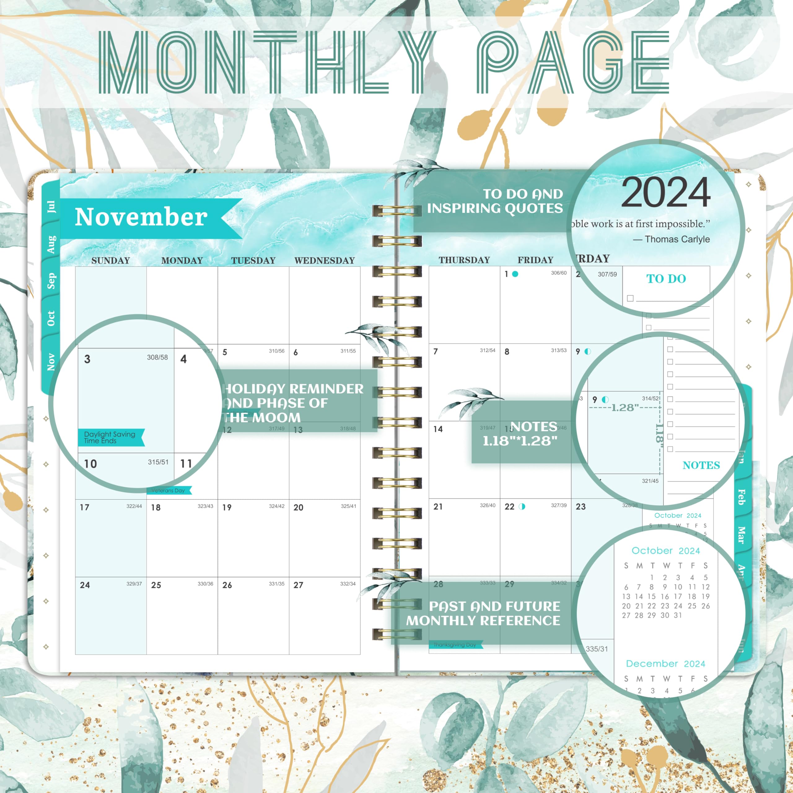 Snapklik.com : 2024-2025 Academic Planner, Jul.2024 - Jun.2025, 8.5 X 6 ...