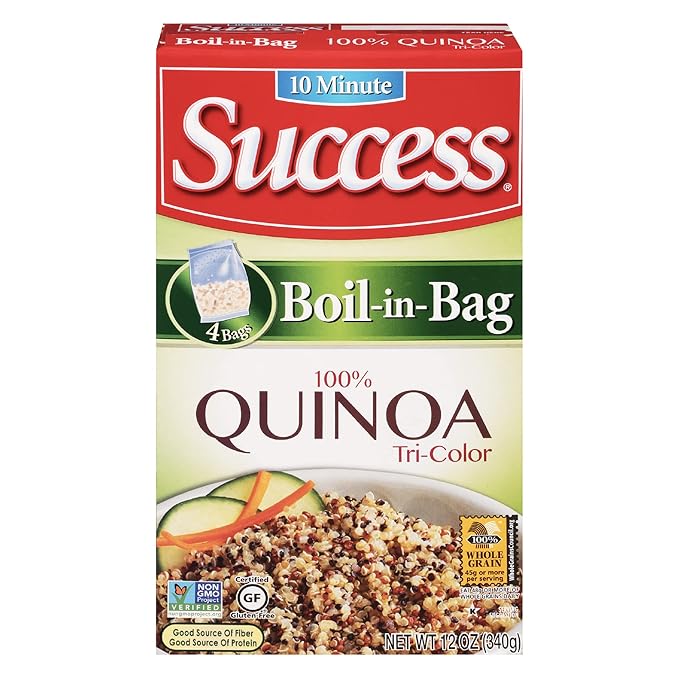 Amazon.com : Success Boil-In-Bag Quinoa, Quick Tri-Color Quinoa, 12 ...
