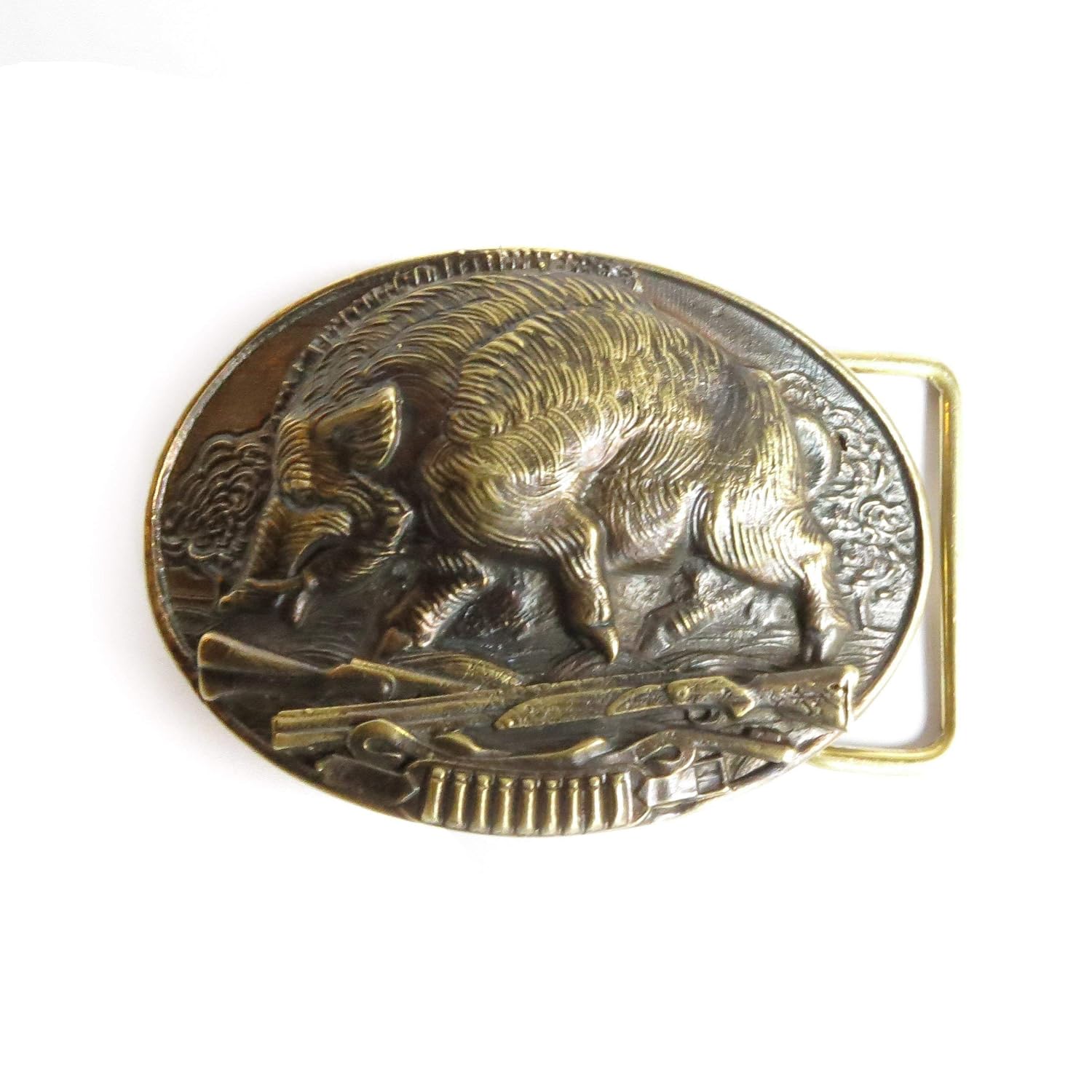 Amazon.com: Belt buckle Boar hunting, Handmade hunter trophy solid ...