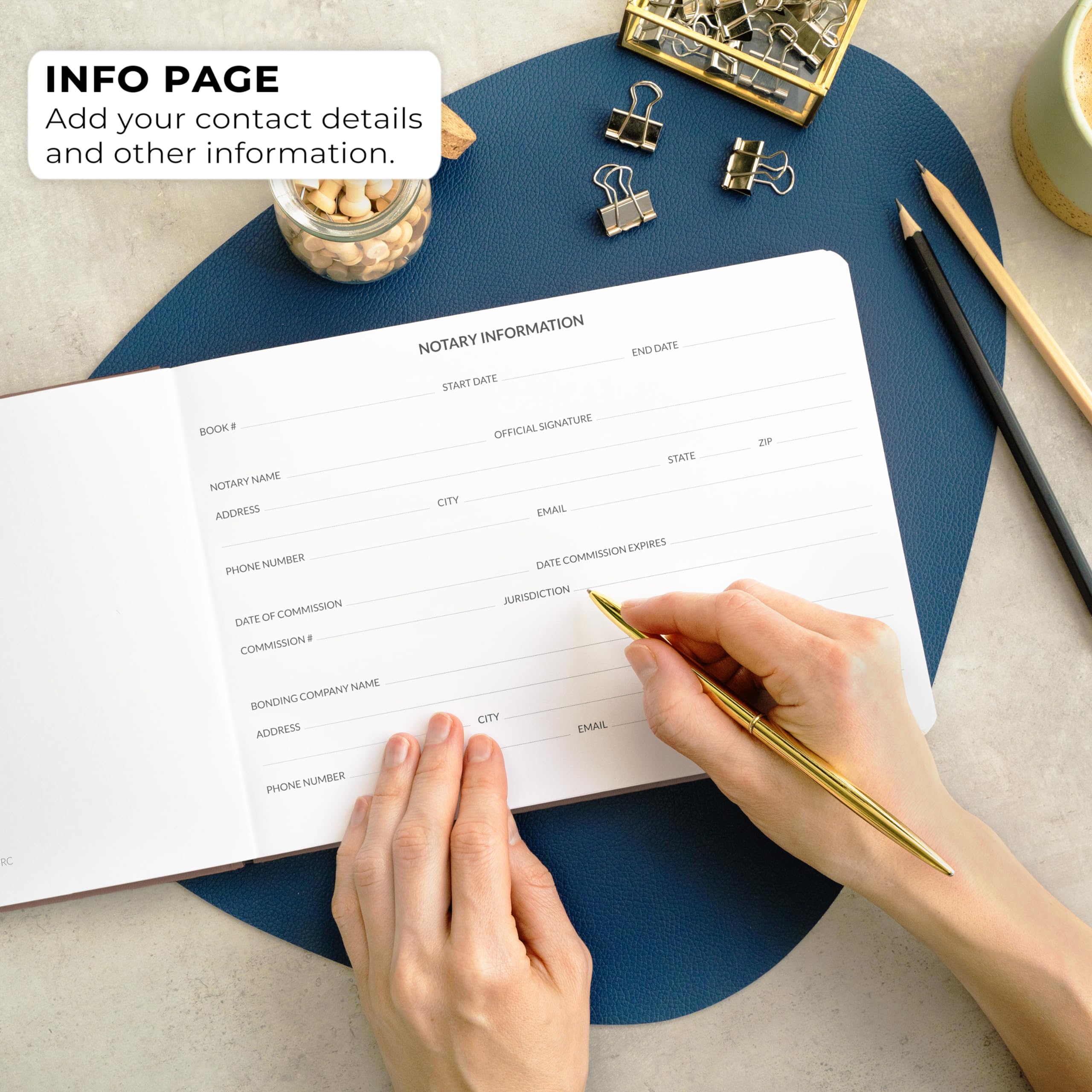 Snapklik.com : Skyline 1-Line Notary Journal Official Notary Public ...