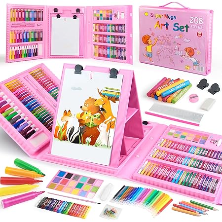 Artworx Art Set For Kids - 122 Assorted Art Pieces & Carry Case - Kids ...