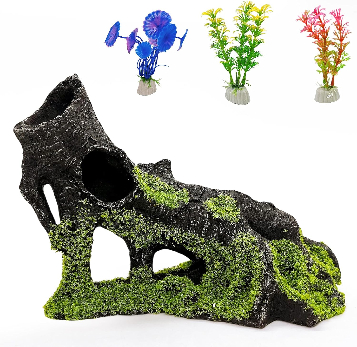 Amazon.com: Tfwadmx Aquarium Decoration Tree Stump Fish Tank Hollow ...