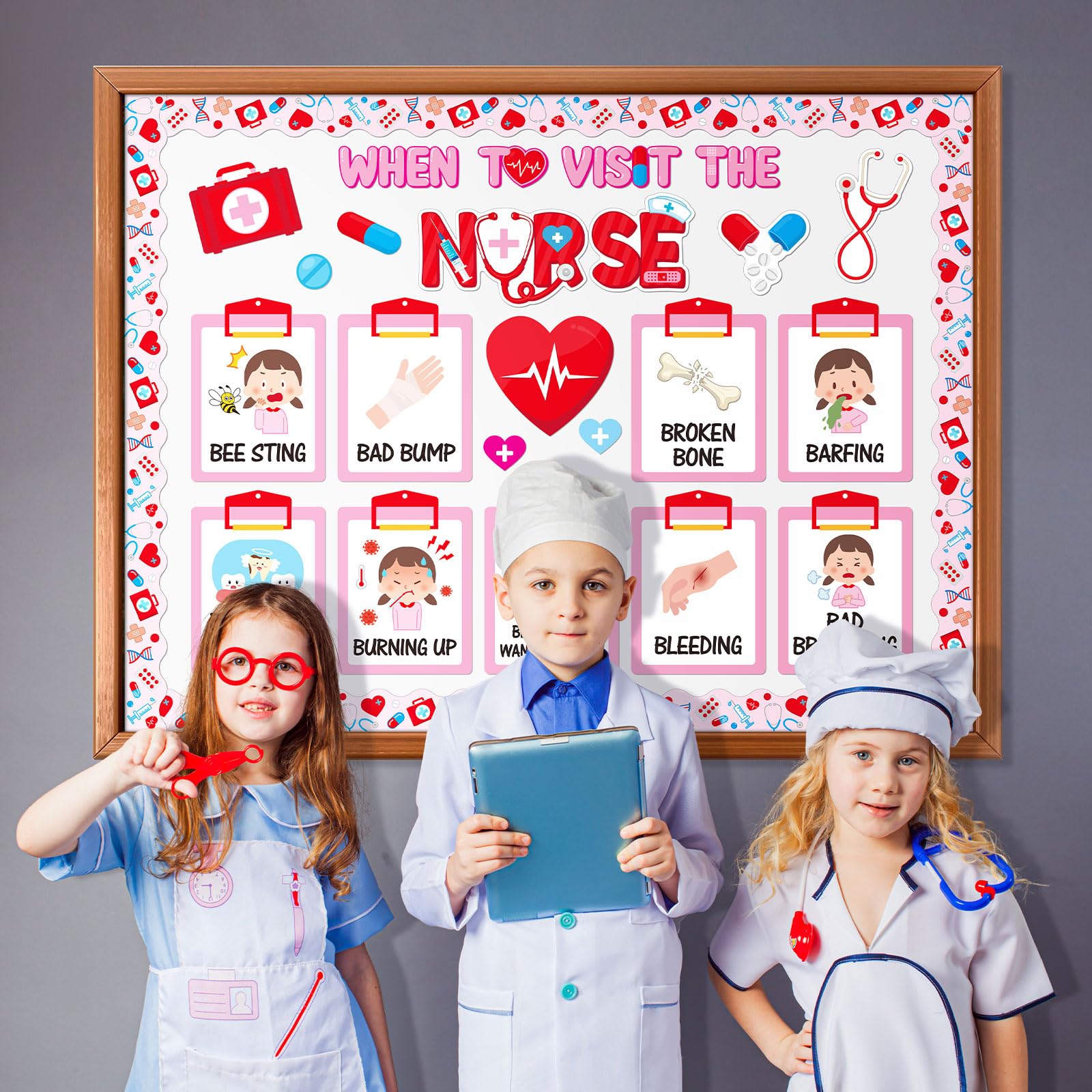Snapklik.com : School Nurse Bulletin Board Decorations Set When To ...