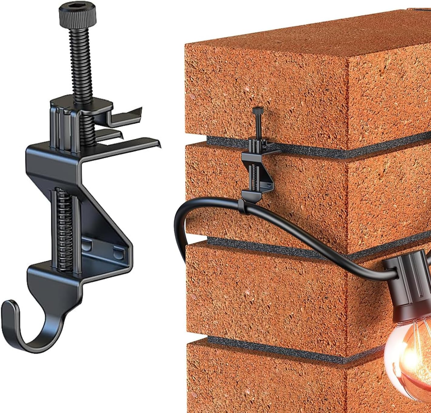 Lewufe Stainless Steel Brick Wall Clips, Brick Hooks Clamp Outdoor ...