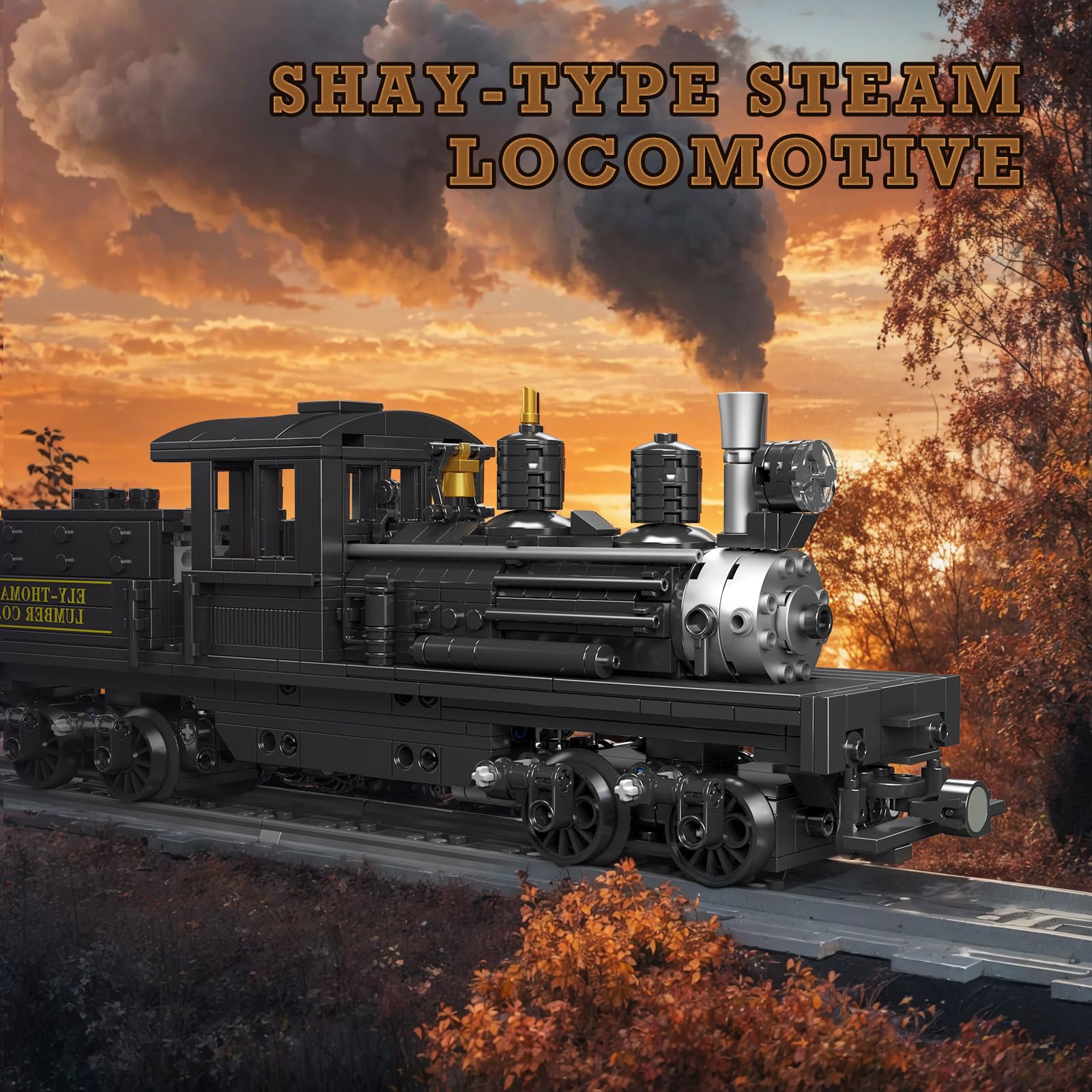 JMBricklayer RC Steam Locomotive Train Building Set with Lights 51113 ...