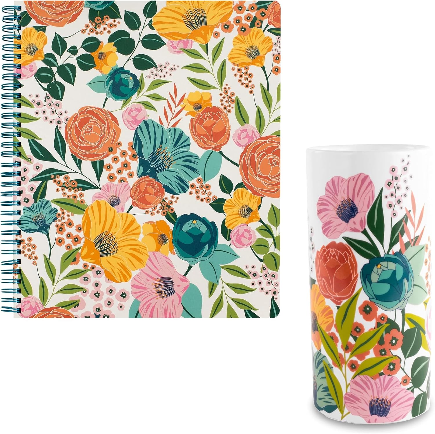 Amazon.com: Steel Mill & Co Aesthetic Ceramic Flower Vase Bundle with ...