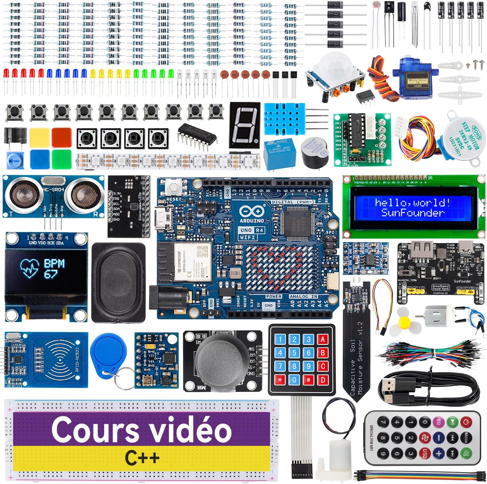 ELEGOO UNO R3 Project Kit de démarrage le plus complet avec tutoriel compatible avec Arduino IDE ...