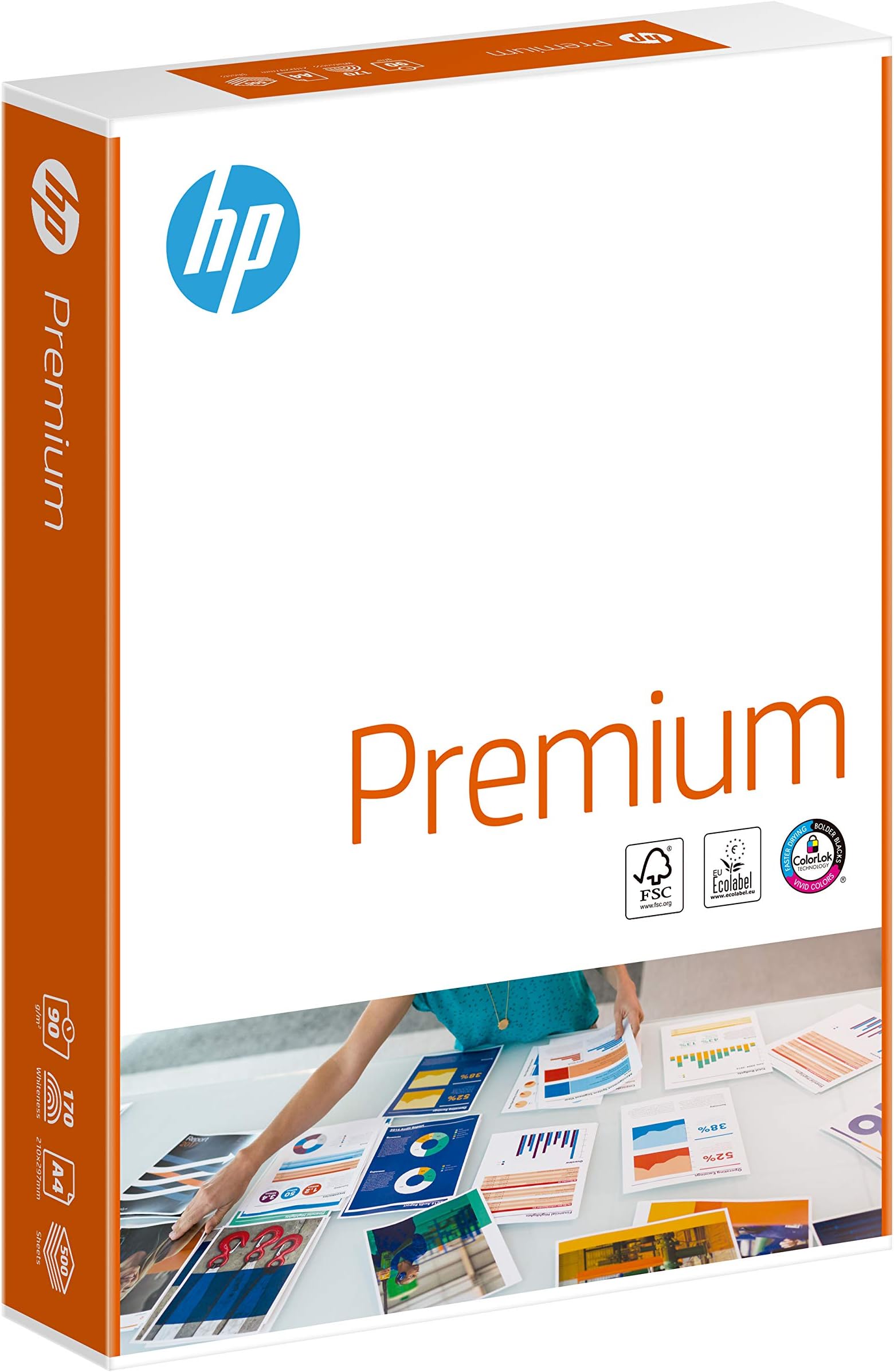 HP Papers Color Choice FSC A4 90 gsm 500sh/RM 5rm/BX, White : Amazon.co ...