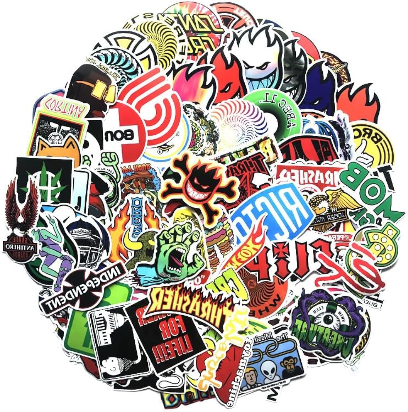 Amazon.com: Longkenmo Skateboard Stickers 100Pcs Cool Waterproof ...