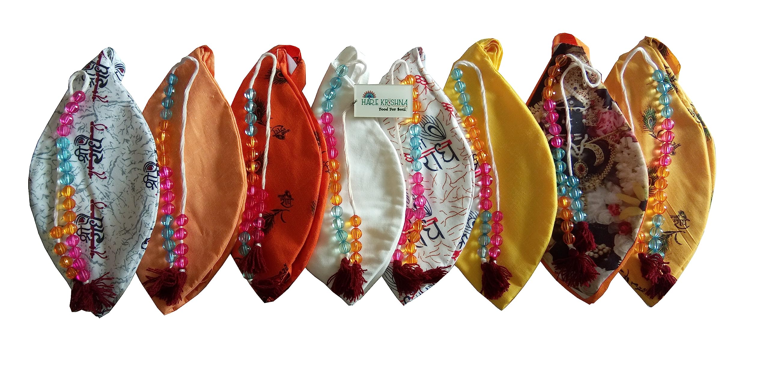 Hare Krishna Food For Soul Iskcon Tulsi Mala Bag-Japa Mala Bag-Mala Bag ...