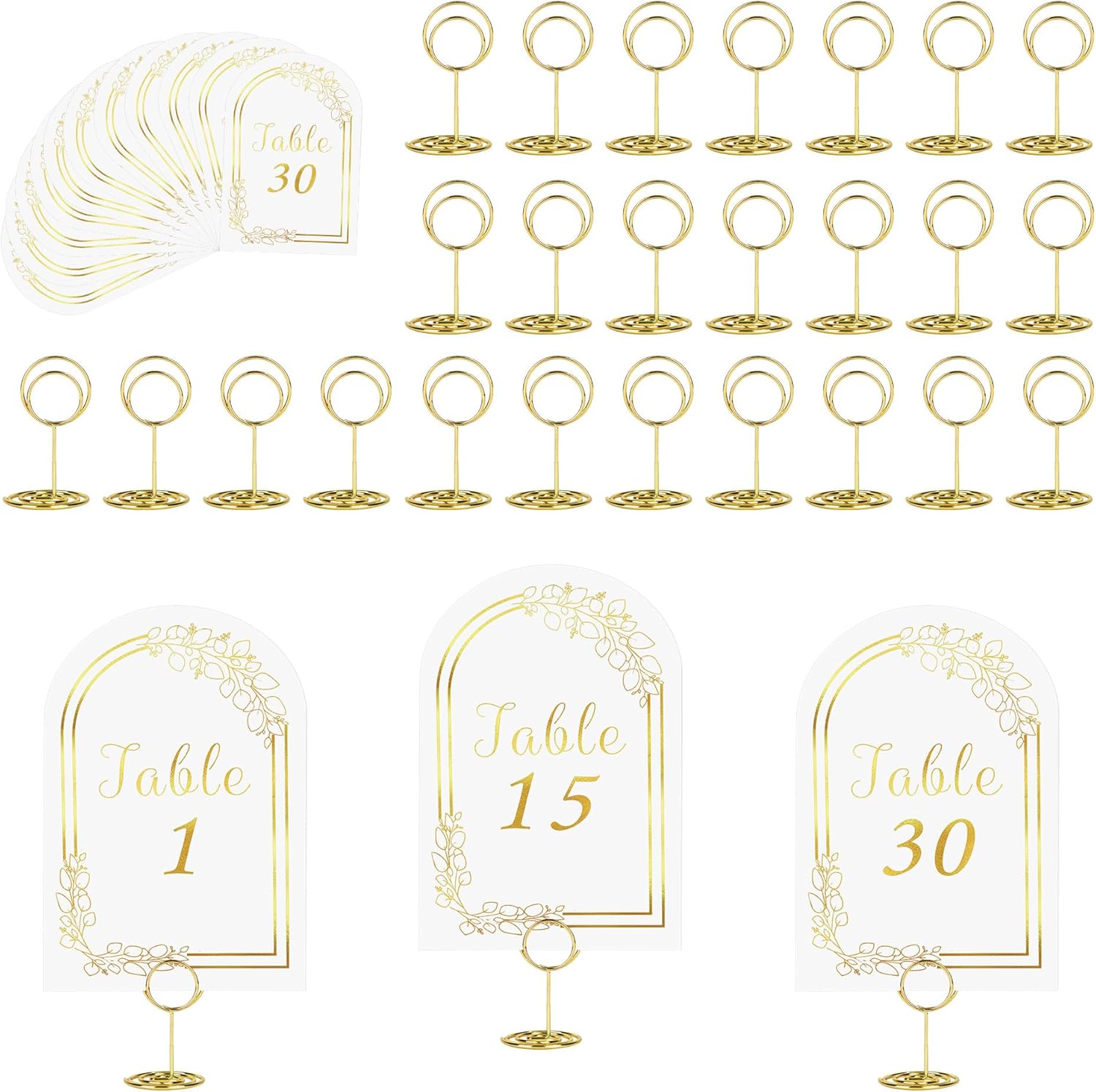 Amazon.com: JOYIT 30 Sets Wedding Table Number 1-30 with 30 Pcs Round ...