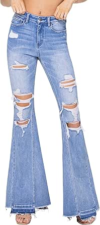 Flying Monkey, High Rise Flare with Side Panels & Mixed Step Hem ...