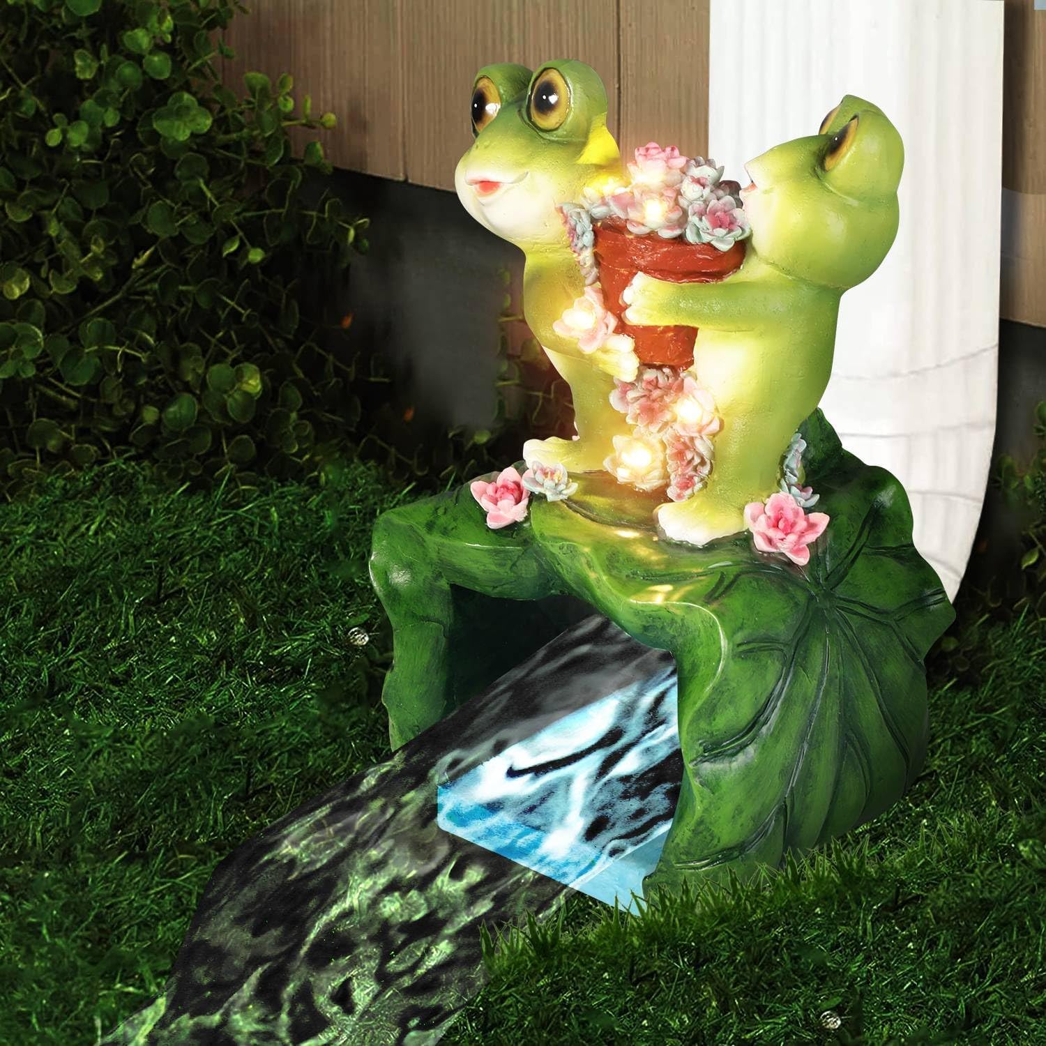 Amazon.com: Frog and Tortoise Statues Downspout Garden Statues Gutter ...