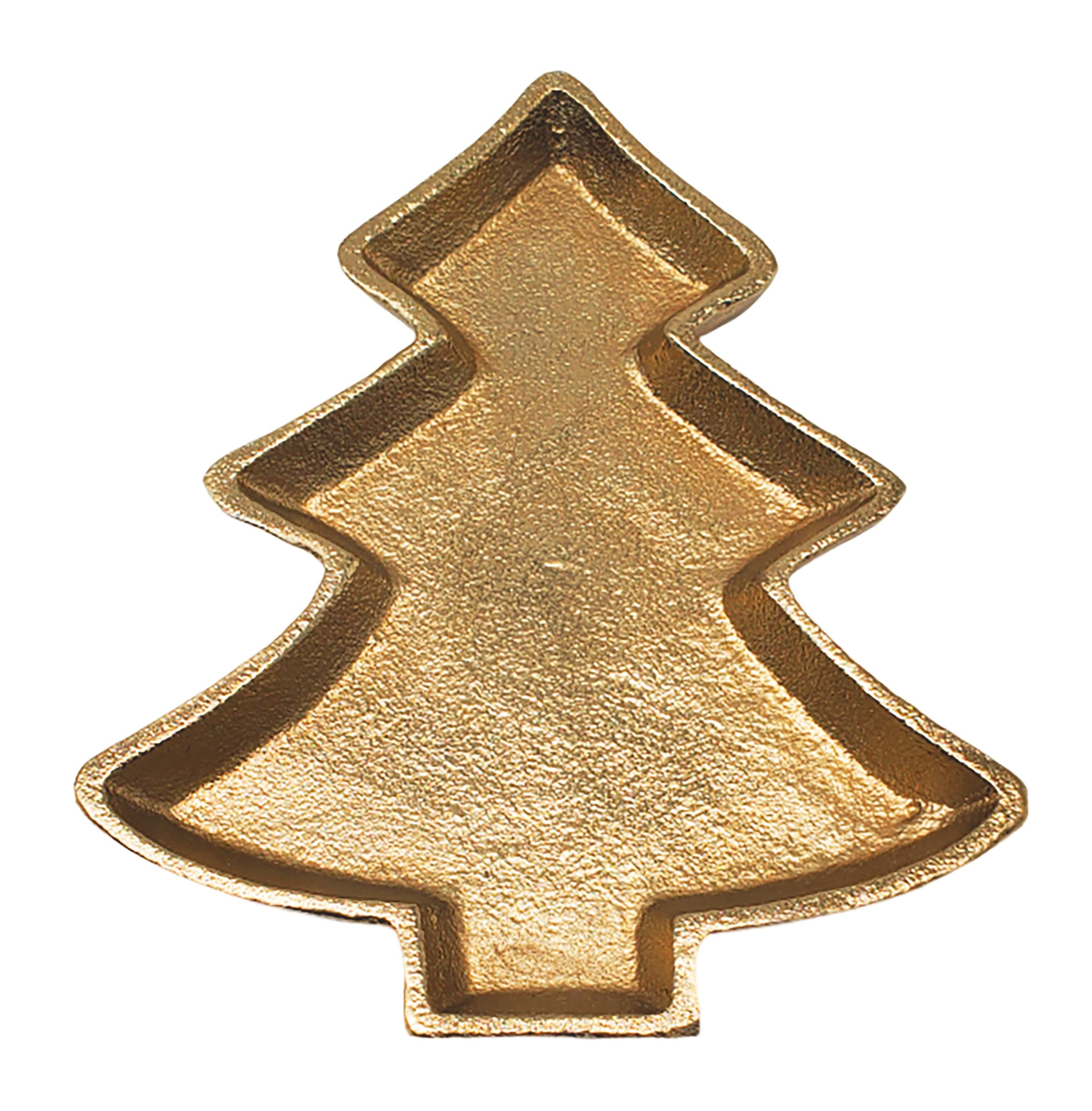 Amazon.com: Gold Christmas Tree Tray - Xmas Tree Shaped Dish ...