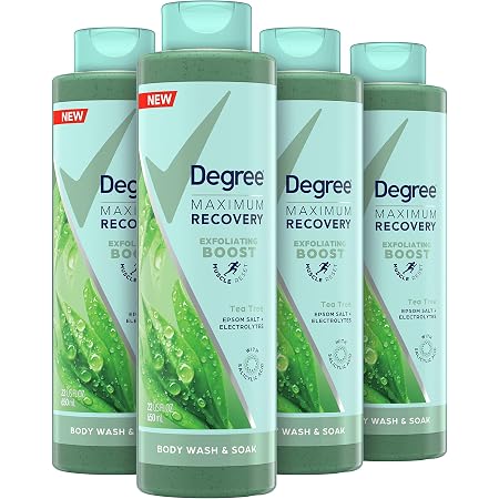 Amazon.com : Degree Men Maximum Recovery Body Wash & Soak For Post ...