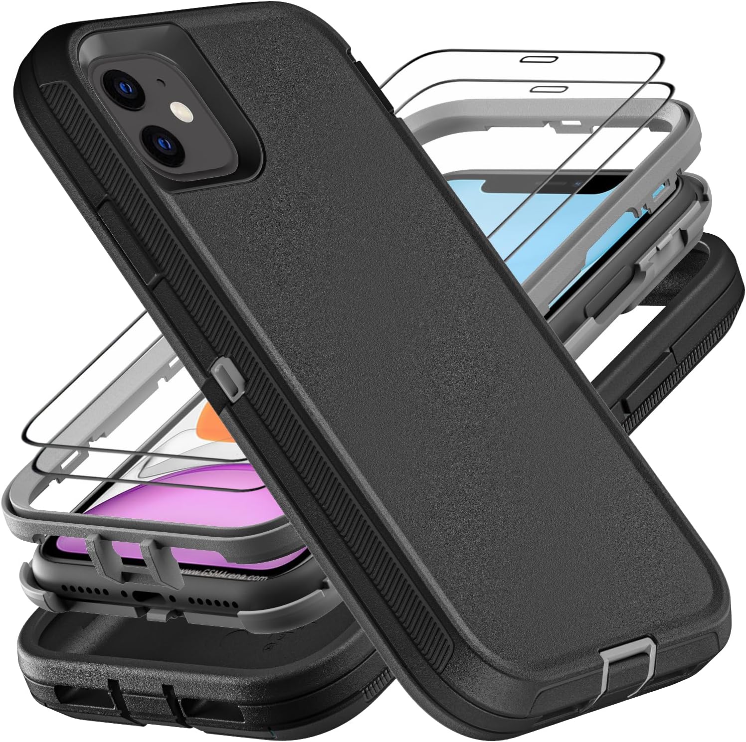 Amazon.com: YKHJKLEC for iPhone 11 Case, Military Grade 3 in 1 Heavy ...
