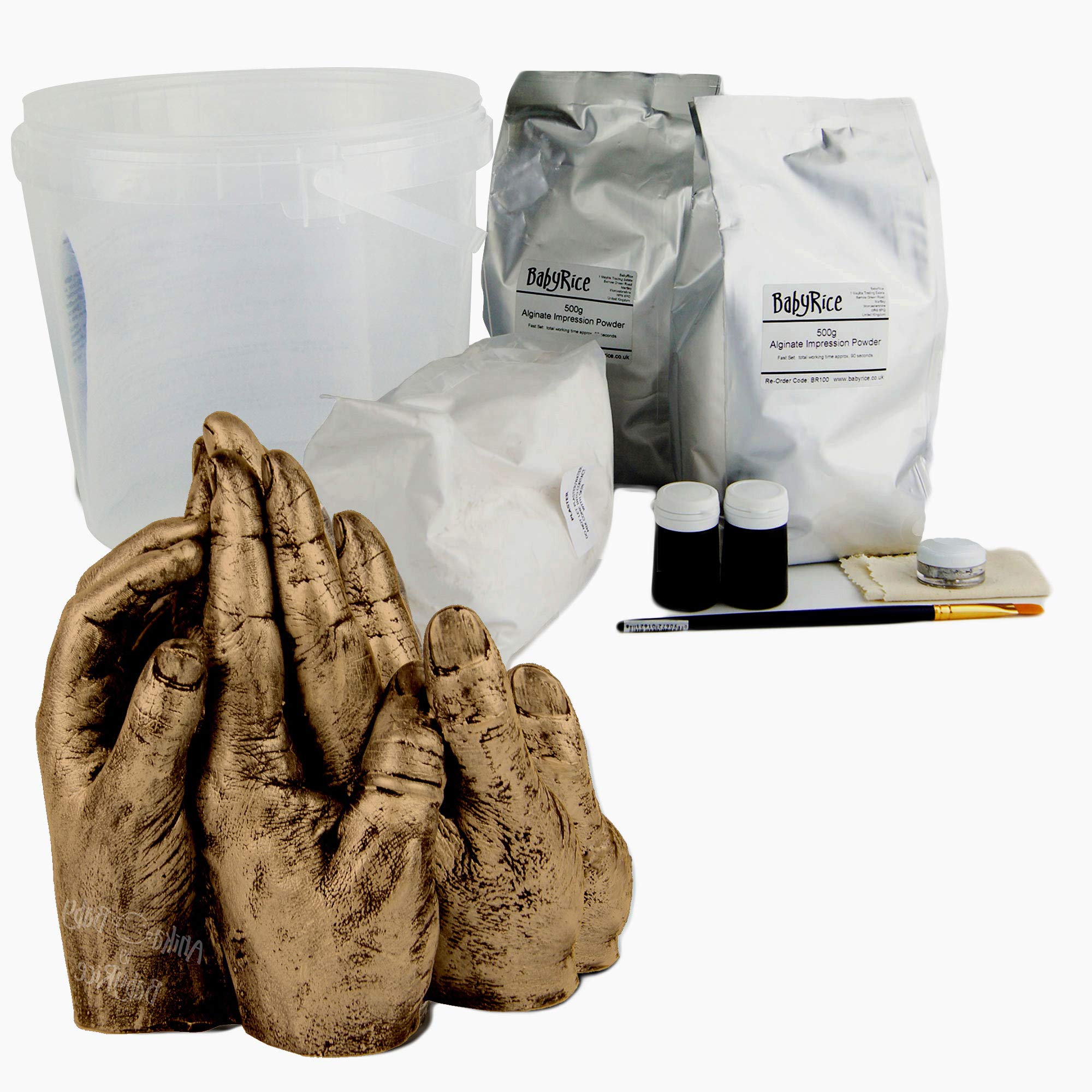 Buy Family Hand Casting Kit 3D Cast Sculpture Gift, Large 15-Piece Set ...