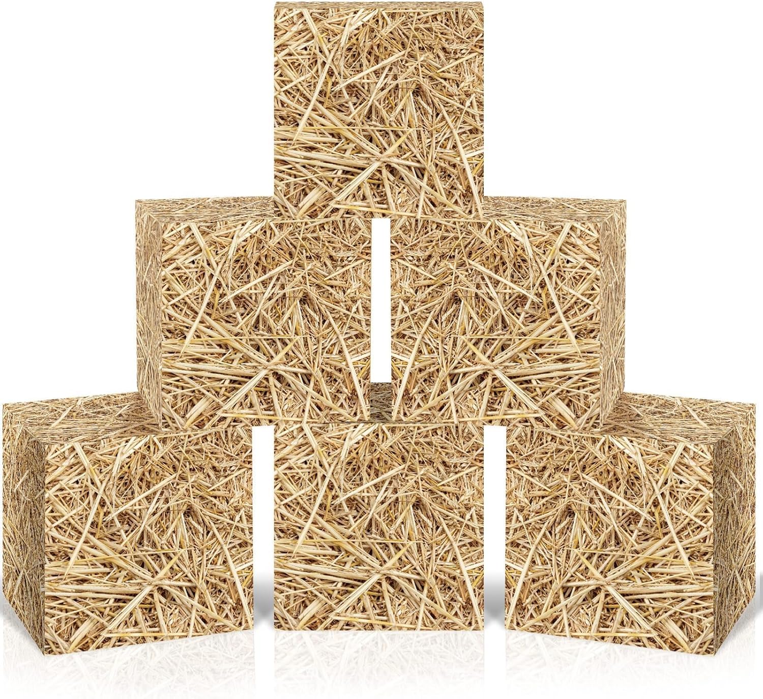 Amazon.com: 6Pcs Hay Bales for Decoration Boxes Western Cowboy Fake ...