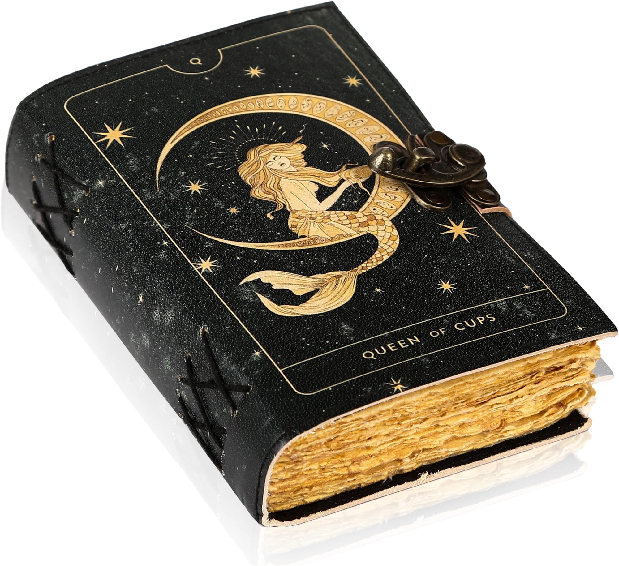 Amazon.com : TUZECH Book of Spells Leather Bound Journal Deckle Edge ...