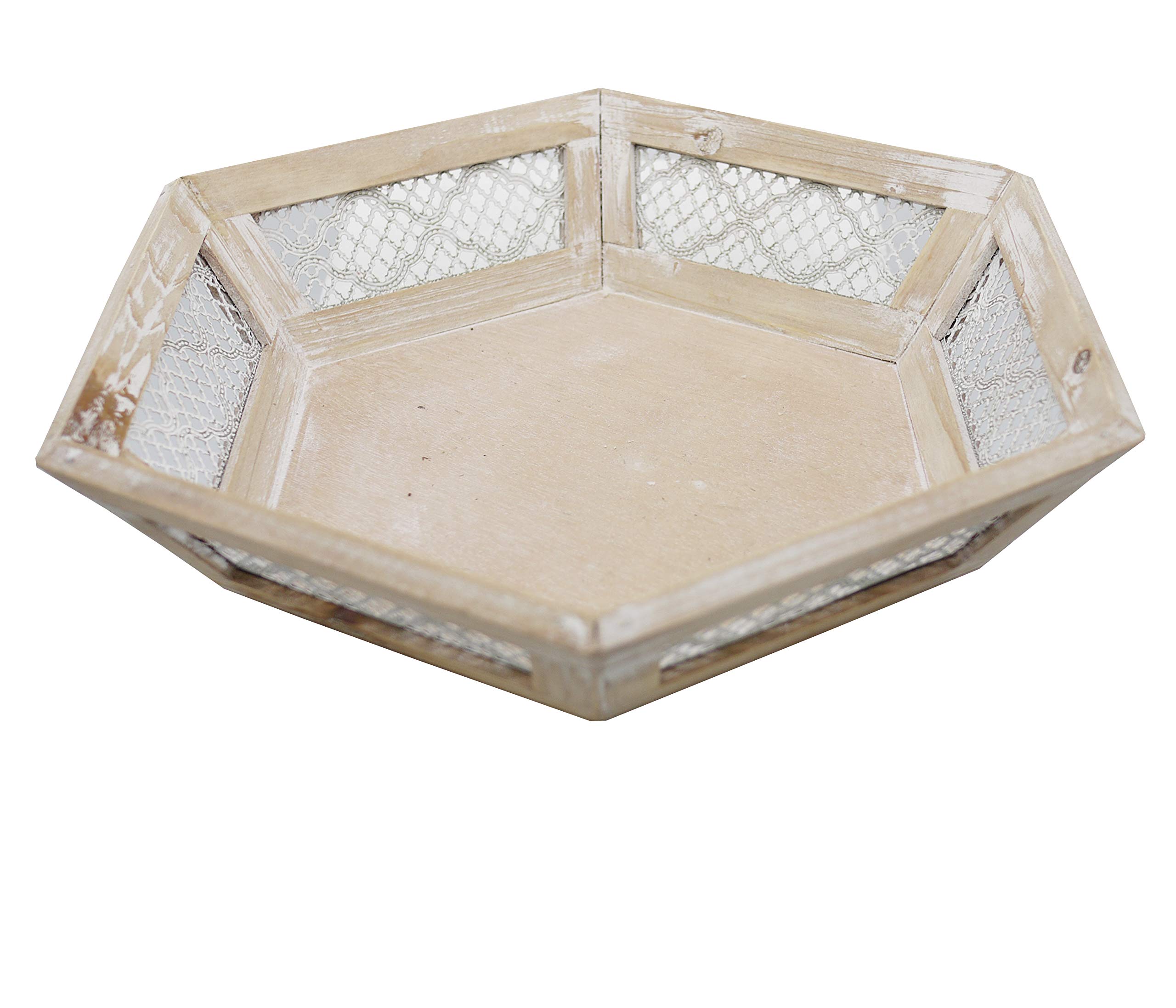 Admired By Nature, Set of 2 Hexagon Serving Tray Decorative Tray ...
