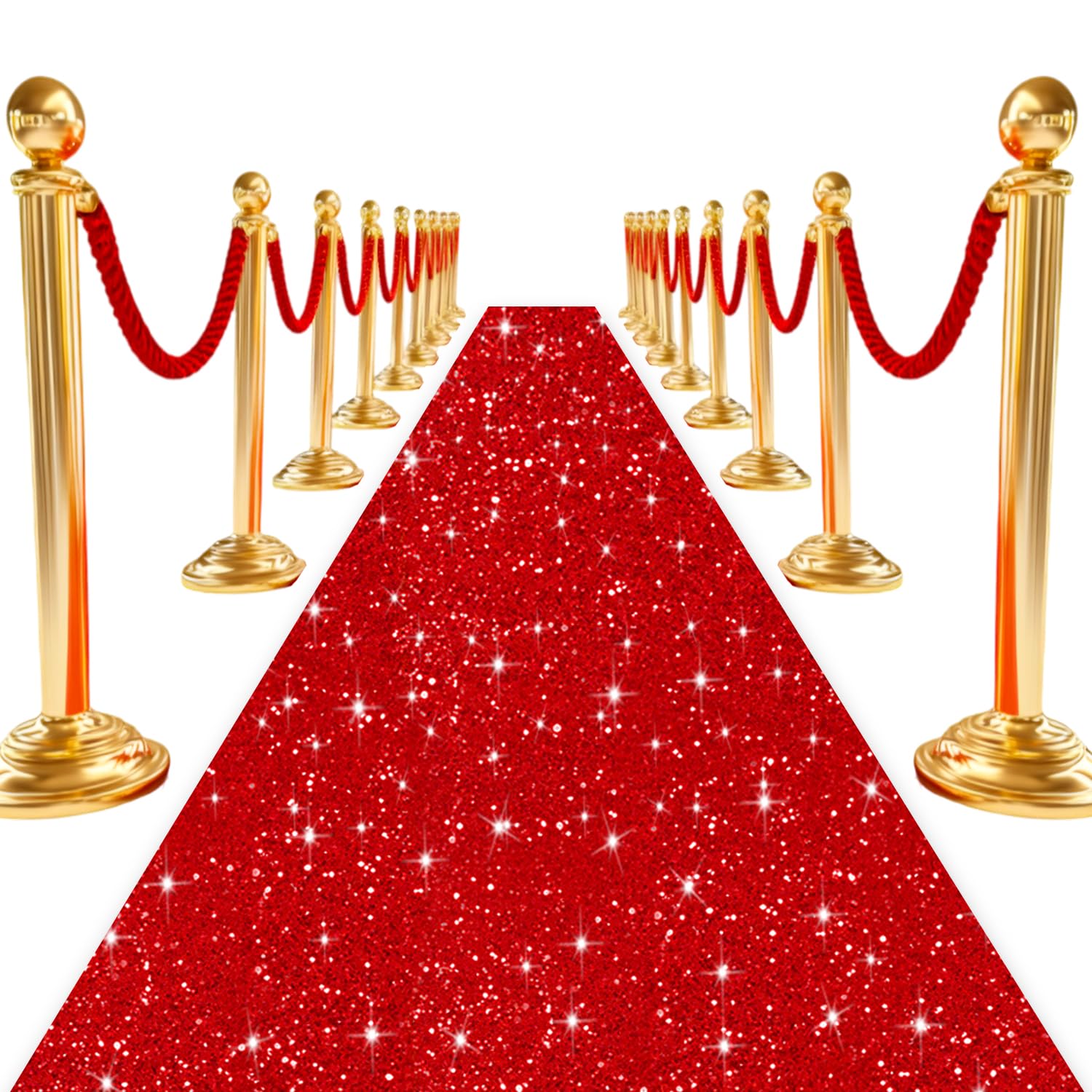 Amazon.com: ROMANKAS Sequin Aisle Runner Red Carpet Runner for Party ...