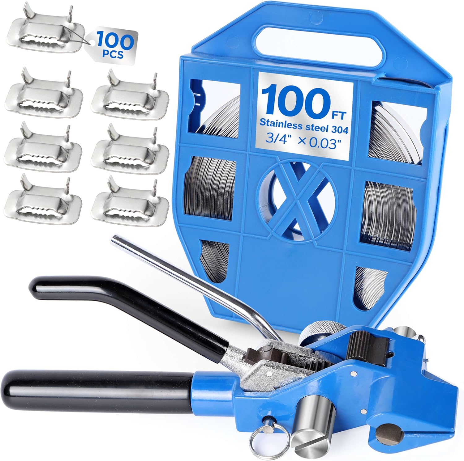 Amazon.com: Pallet Packaging Banding Strapping Kit - 3/4'' x 100Ft 304 ...