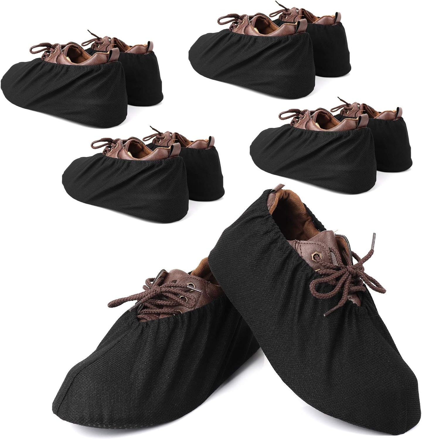 Amazon.com: PlasMaller 5 Pairs Black Filmy Mesh Non Slip Washable ...