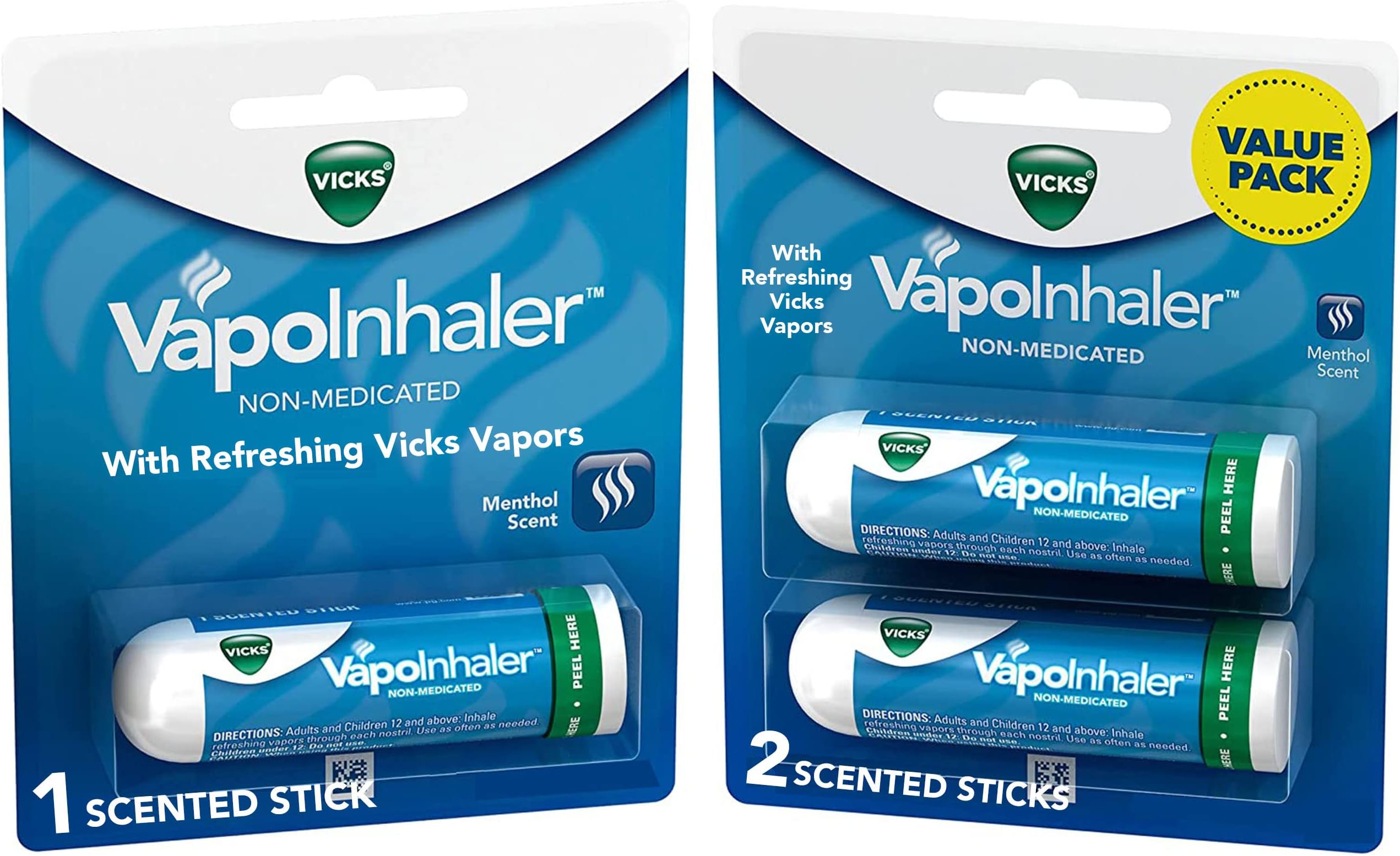 Amazon.com: Vicks VapoInhaler 3 sticks (Old Product) : Health & Household