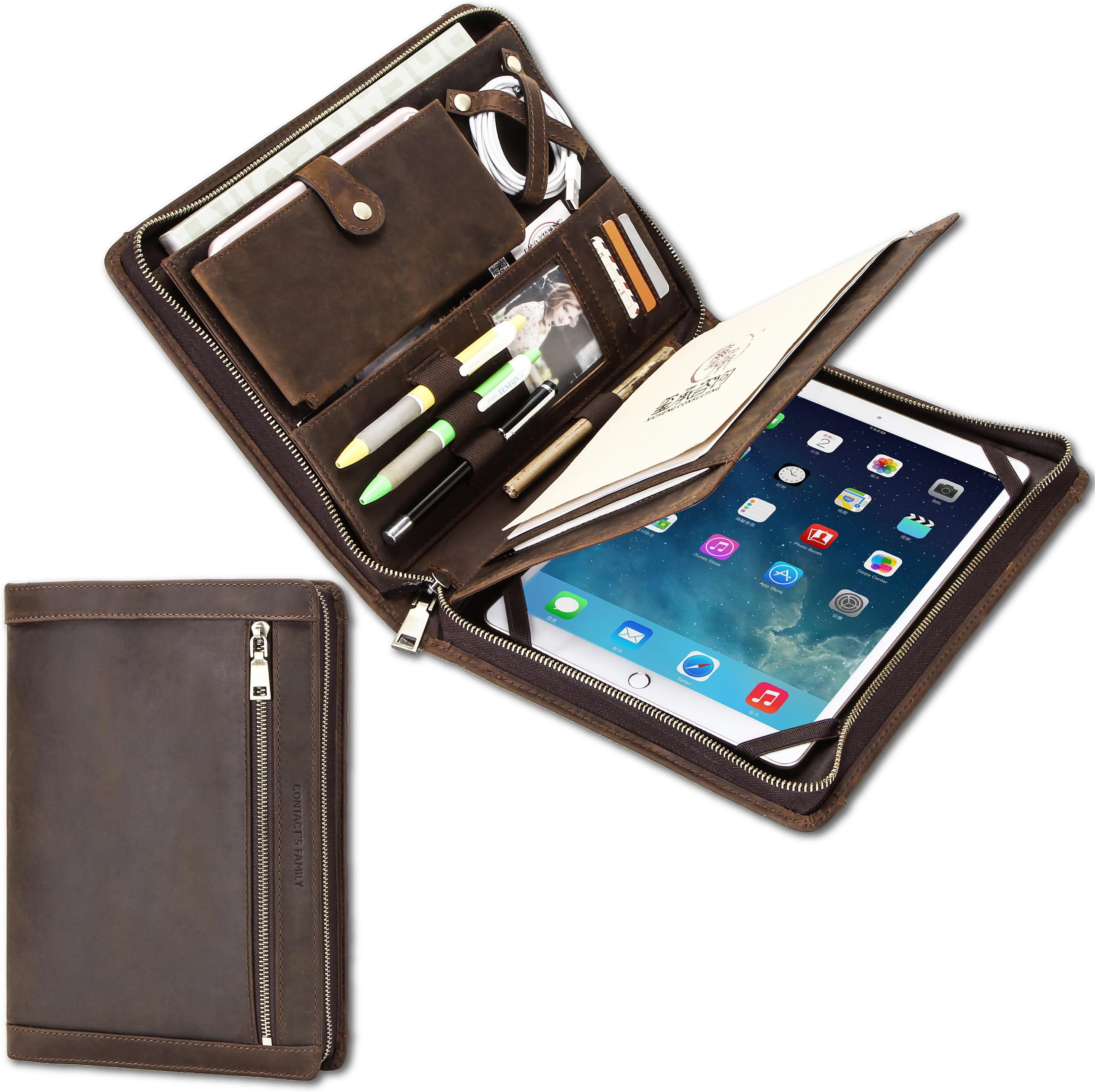 Amazon.com: Tablet Organizer Padfolio Case with 3-Ring Binder, Pixel ...