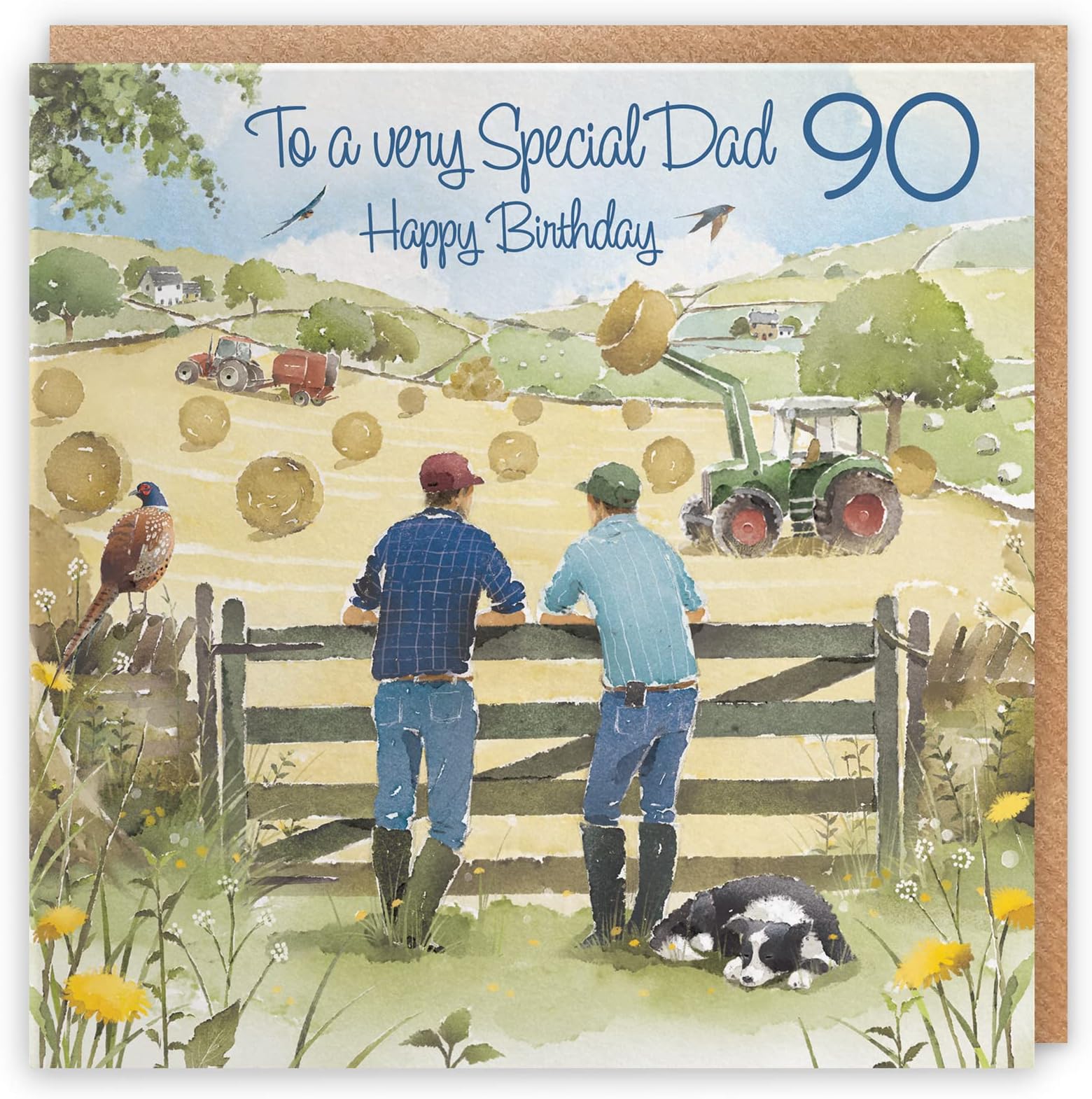 Dad 90th Happy Birthday Card - Lots Of Love To The Best Dad In The ...