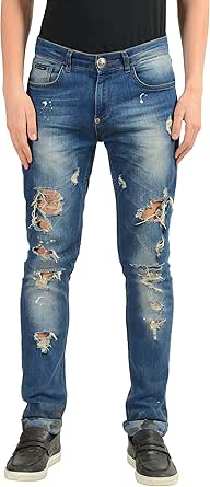 Philipp Plein "Illegal Fight Club Men's Slim Fit Jeans US 30 IT 46 ...