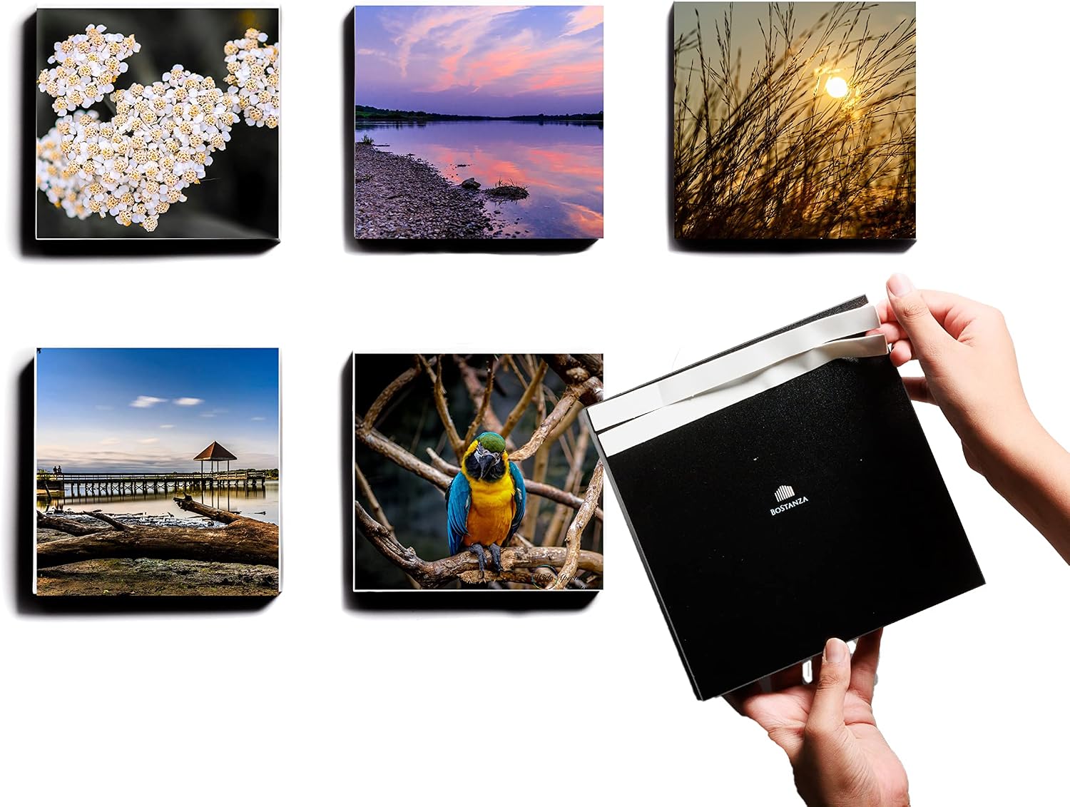 Amazon.com - BoStanza - 8x8 Picture Frames Collage Wall Decor - Black ...