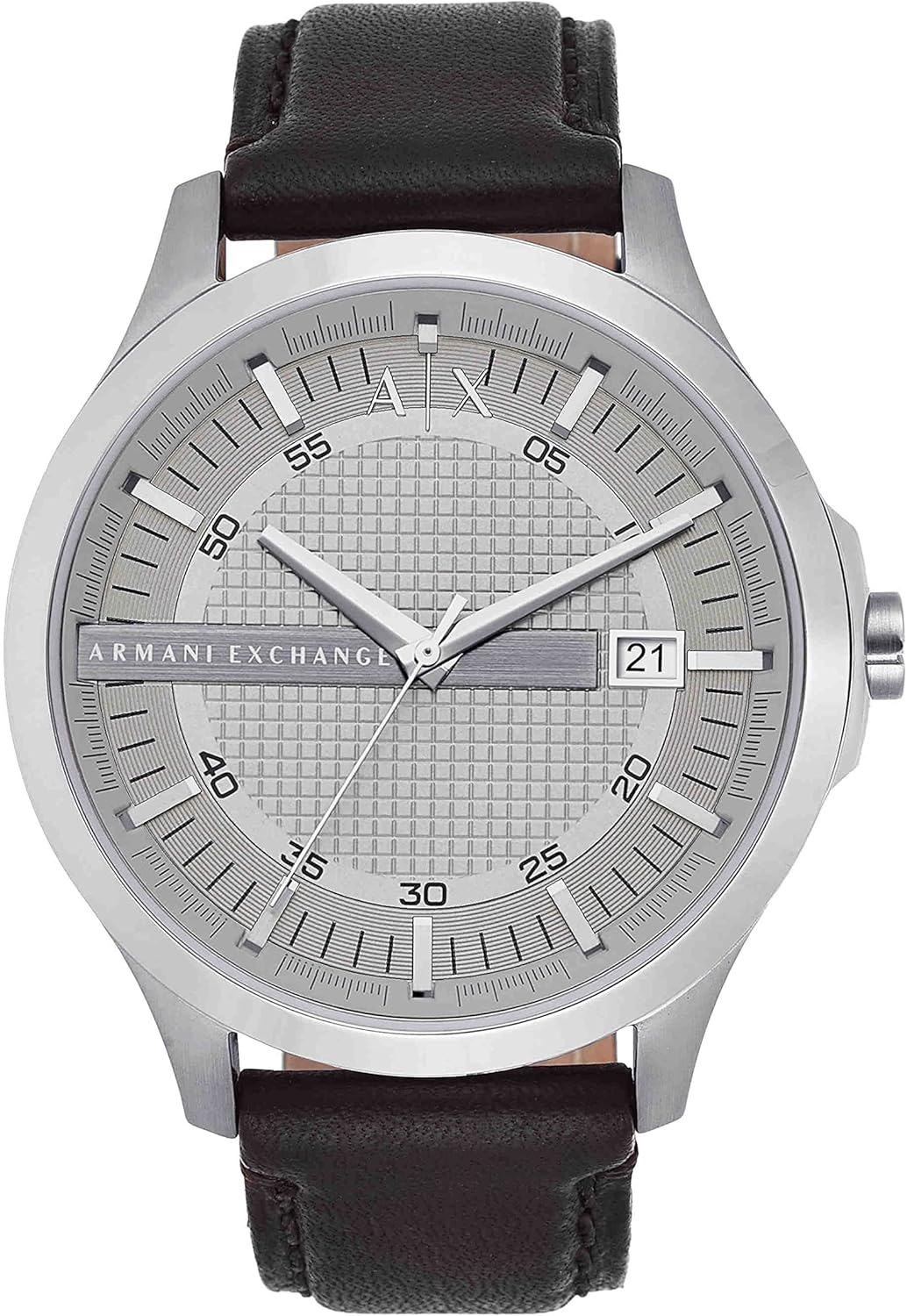 Armani Exchange Hampton Men's Quartz Watch with Beige Dial and Brown ...