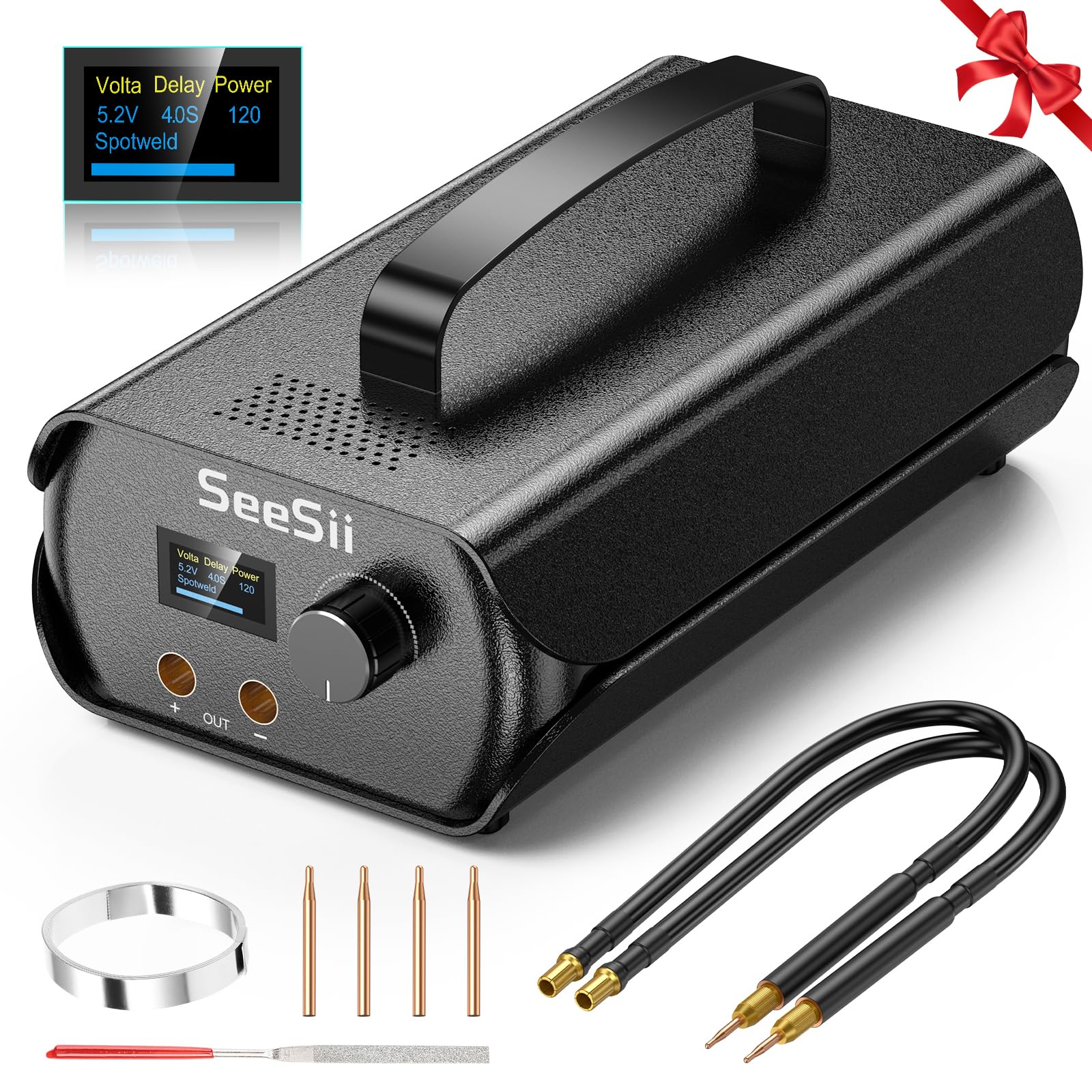 Spot Welder, Seesii Farad Capacitor Battery Spot Welder 3000F 120 Gears ...