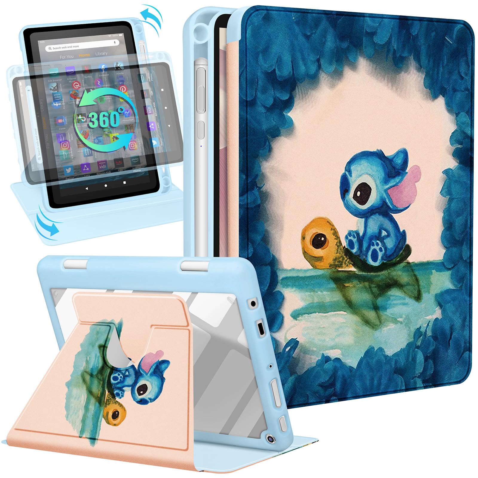 Amazon.com: Petonist for Fire HD 8 Tablet Case for Girls - Girly Kids ...