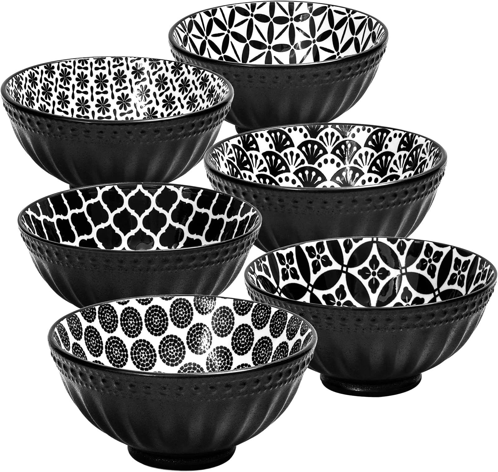 Amazon.com | 10 Strawberry Street Embossed Pad Print 6.5" Cereal Bowls ...
